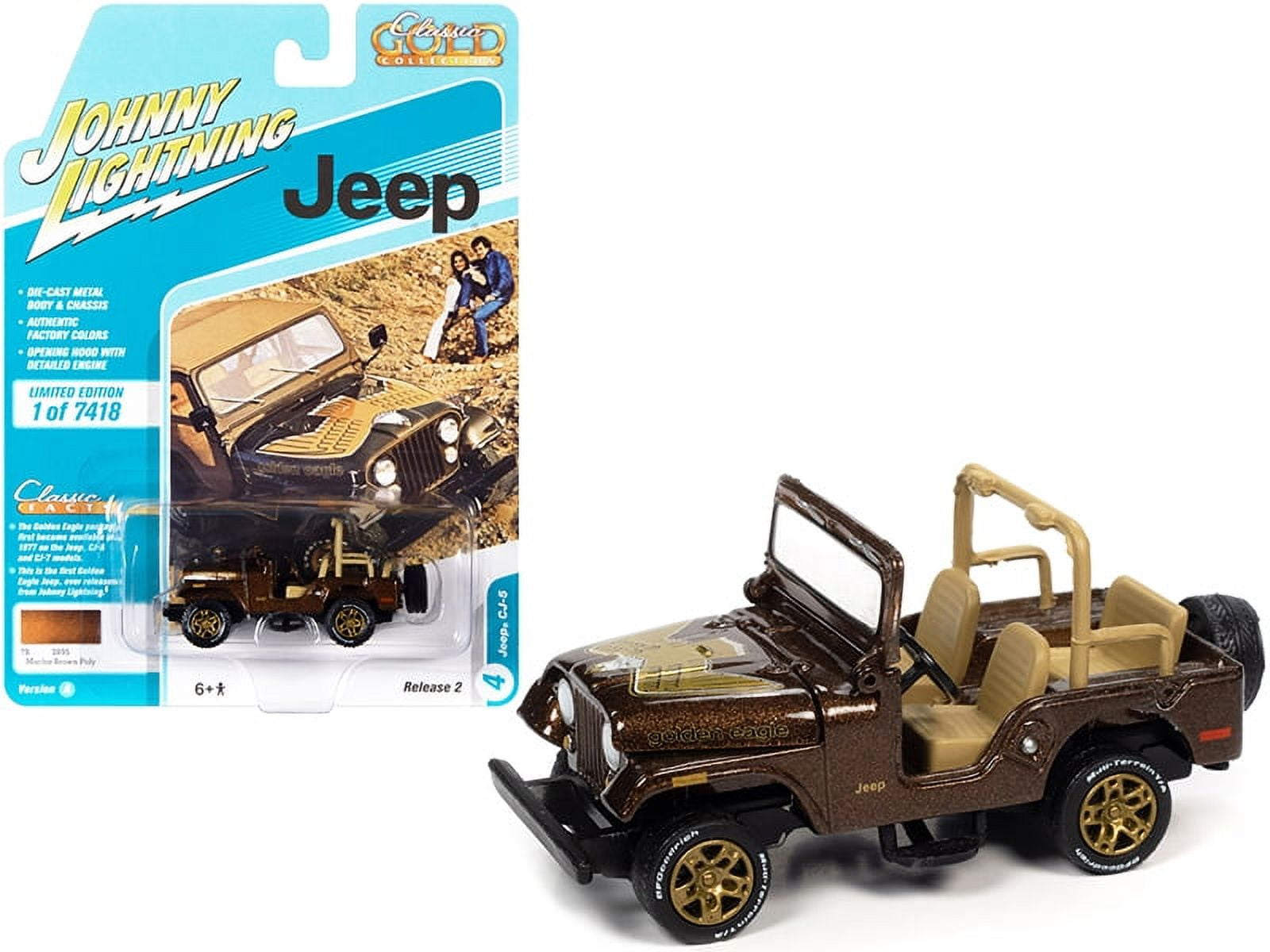 Jeep CJ-5 Mocha Brown Metallic with Golden Eagle Graphics "Classic Gold ...