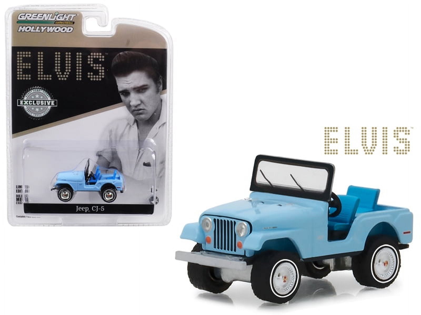 Jeep CJ-5 Sierra Blue Elvis Presley (1935-1977) Hobby Exclusive 1/64 ...