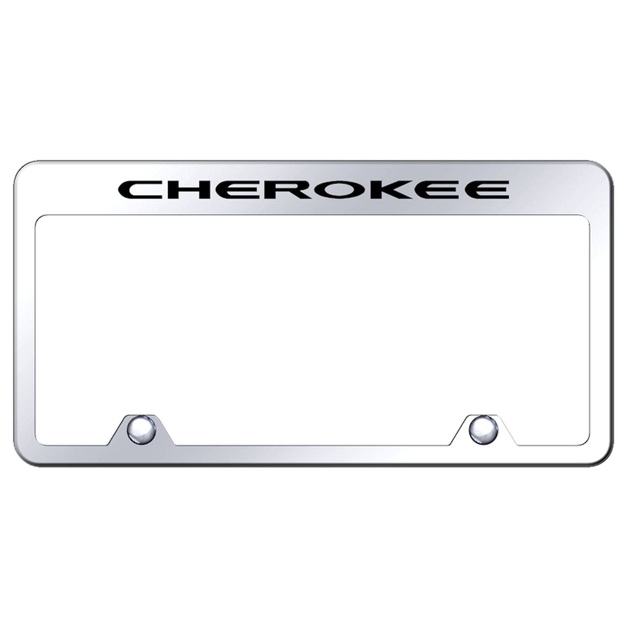 Jeep Cherokee Laser Etched Stainless Steel Truck License Plate Frame ...