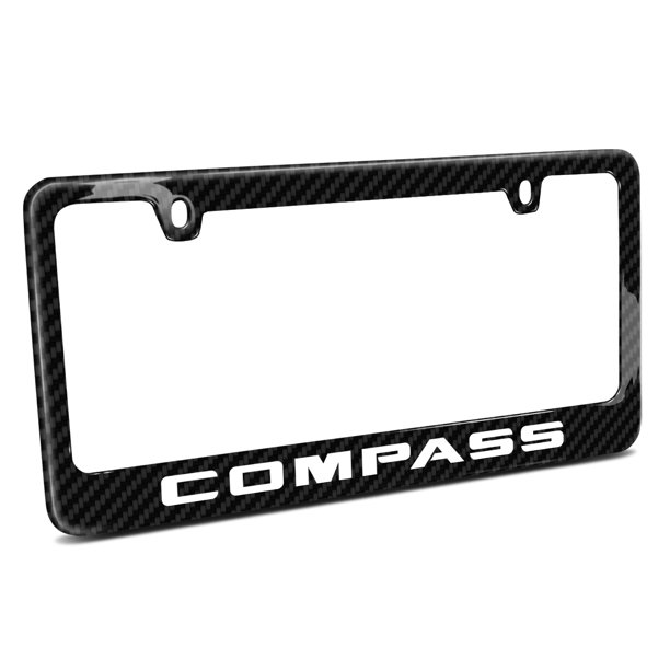 Jeep Compass Black Real 3K Carbon Fiber Glossy Finish License Plate ...