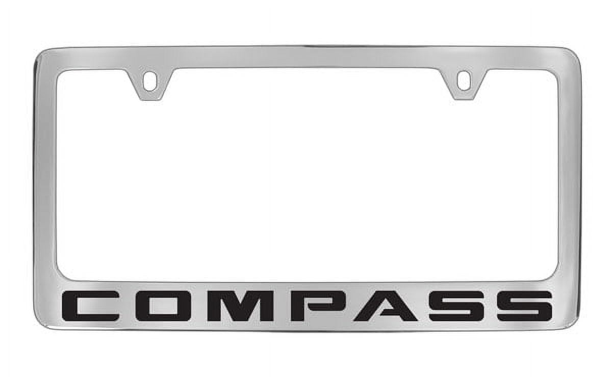 Jeep Compass Chrome Plated Metal License Plate Frame Holder - Walmart.com