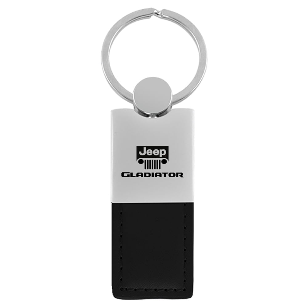 Jeep Gladiator Keychain & Keyring - Duo Premium Black Leather - Walmart.com
