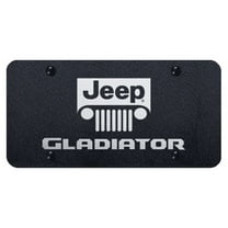 Jeep Mountain Laser Etched Logo License Plate (Rugged Black) - Walmart.com