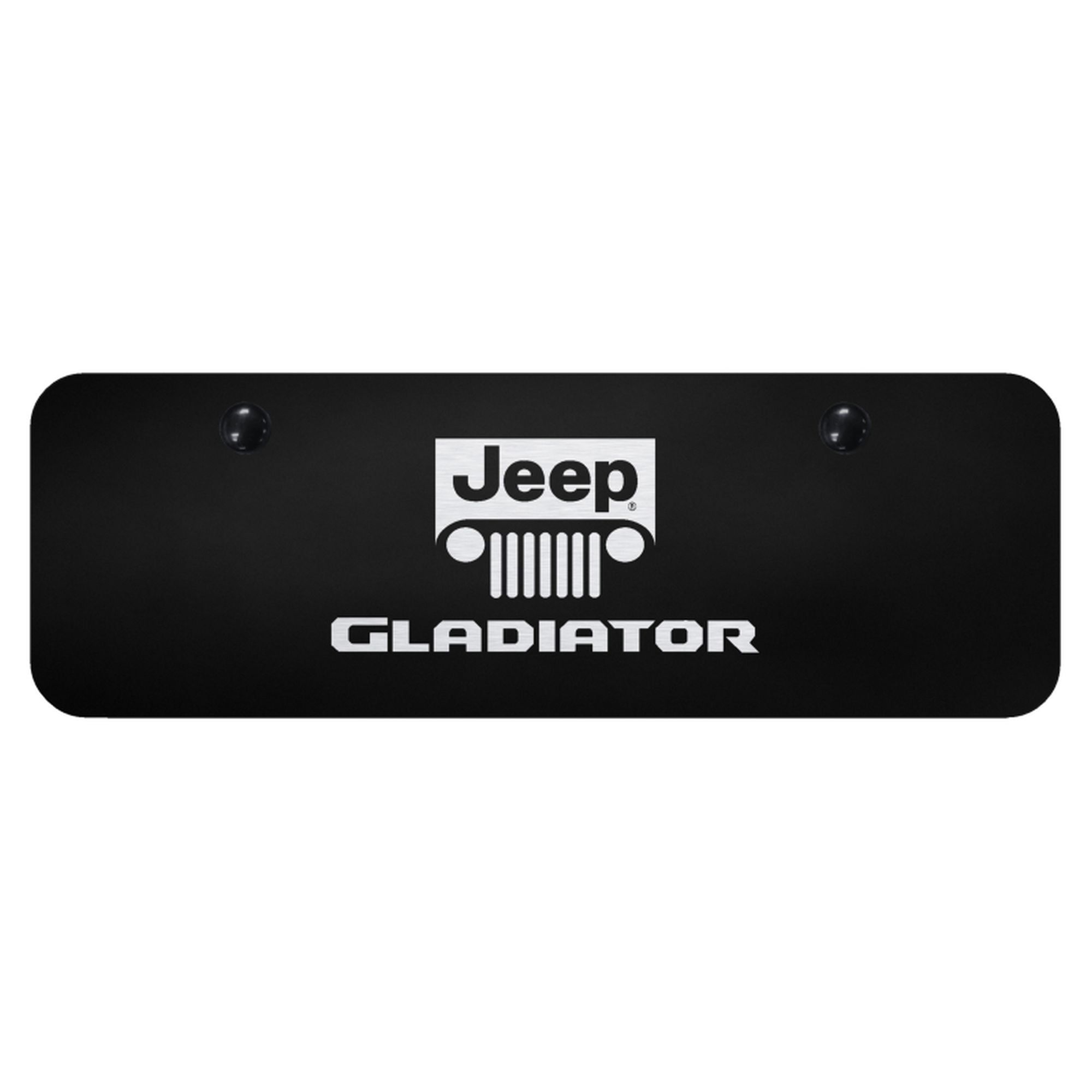 Jeep Gladiator Laser Etched Dual Logo Mini License Plate (Chrome on ...