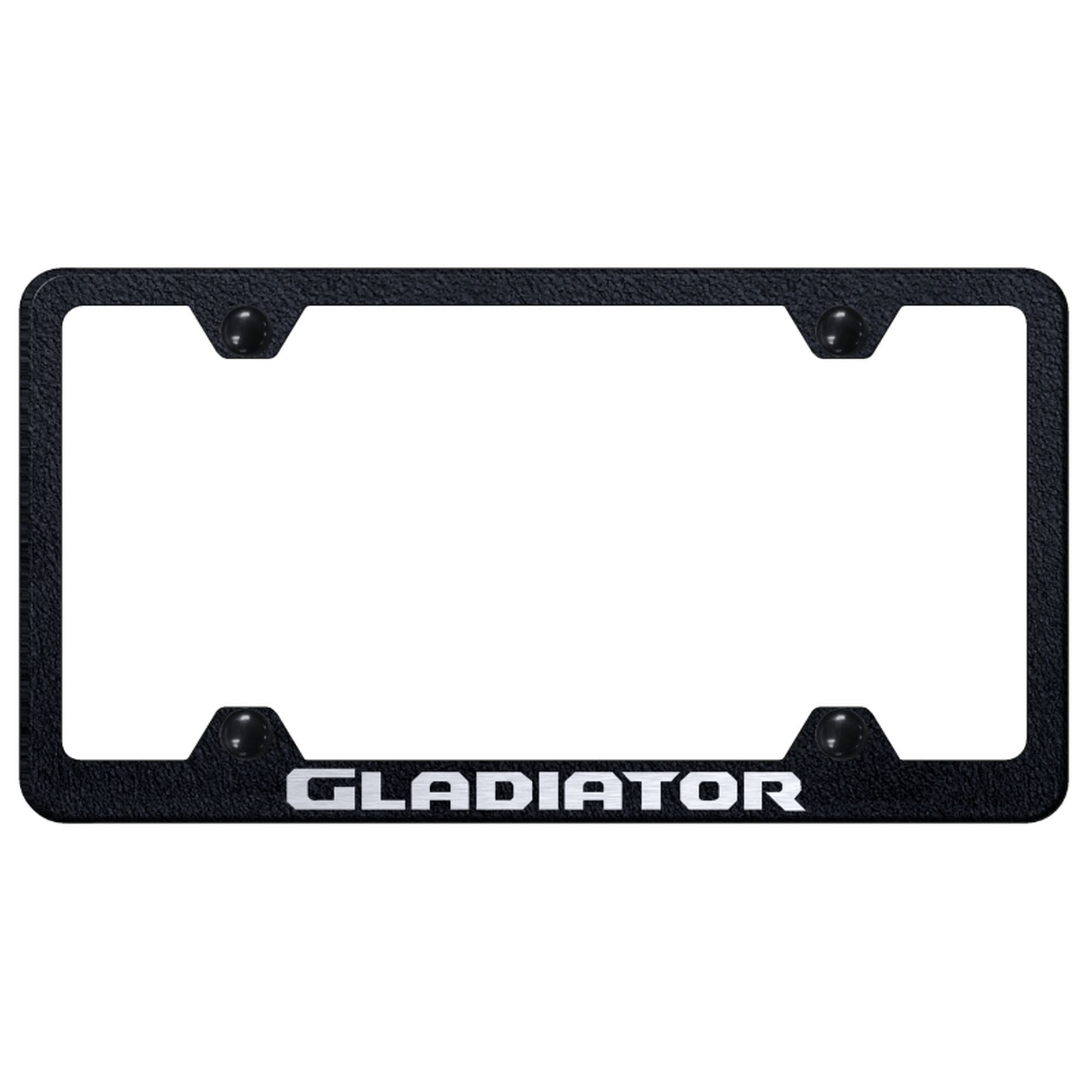 Jeep Gladiator Laser Etched Logo Wide Body License Plate Frame (Rugged ...