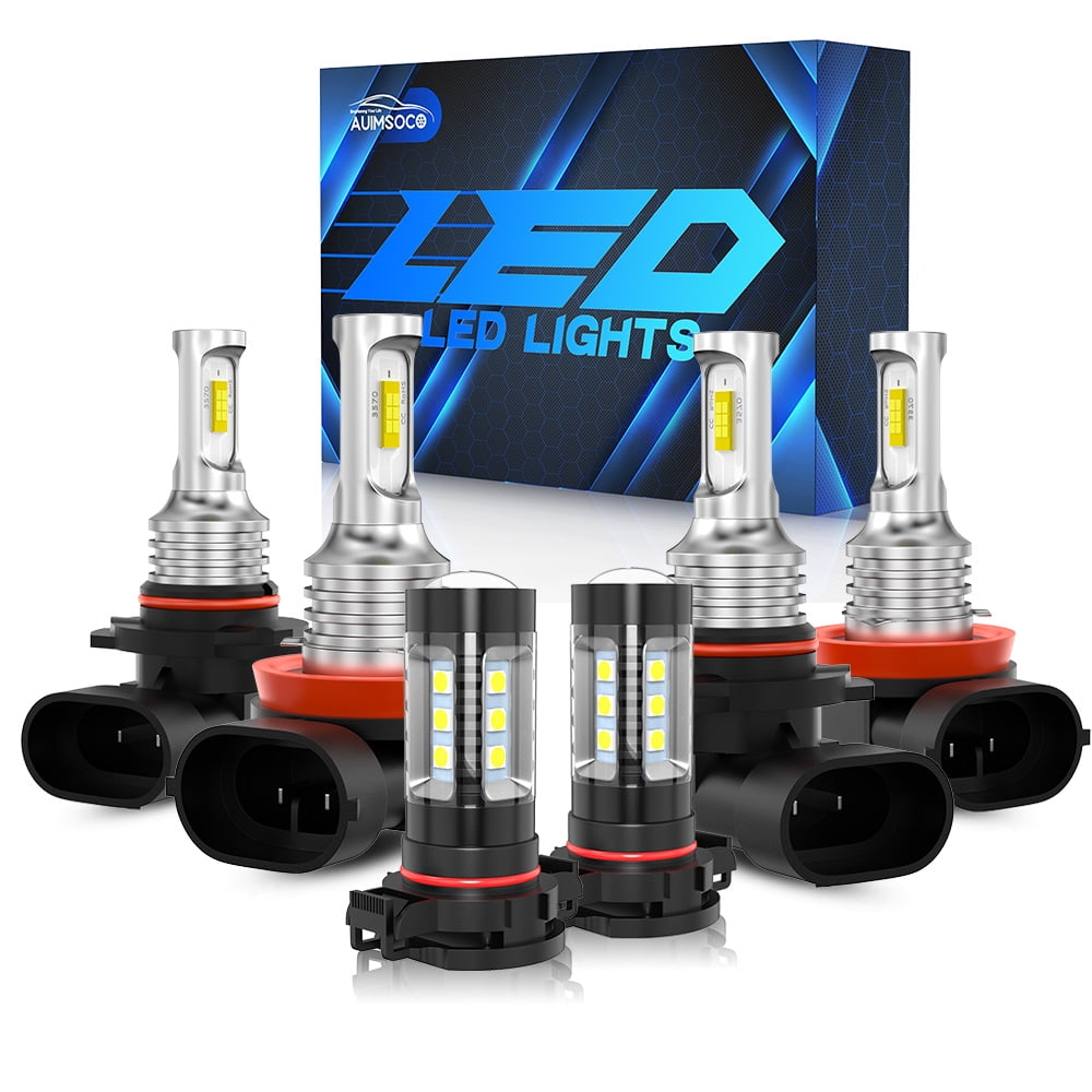 For Jeep Grand Cherokee 2011-2013 9005 H11 H16 LED Headlight Bulbs High ...