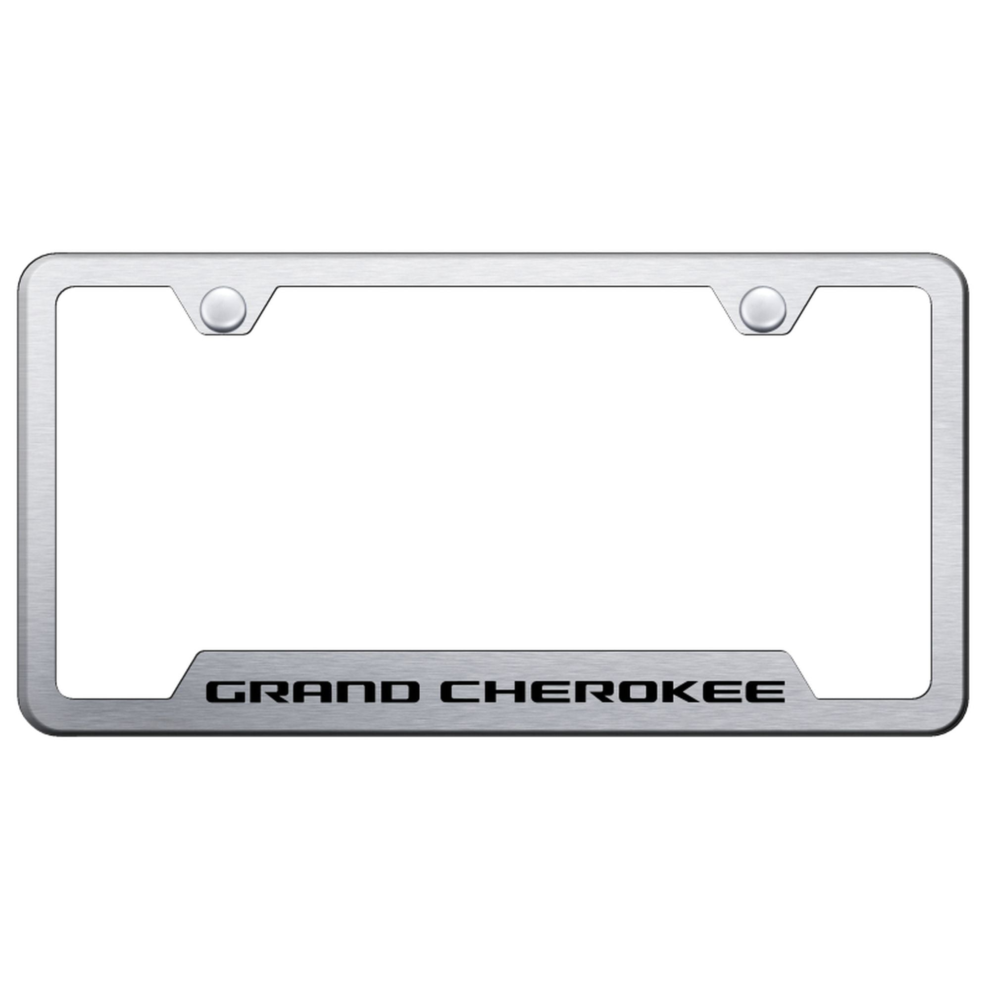 Jeep Grand Cherokee Laser Etched Logo Cut-Out License Plate Frame ...