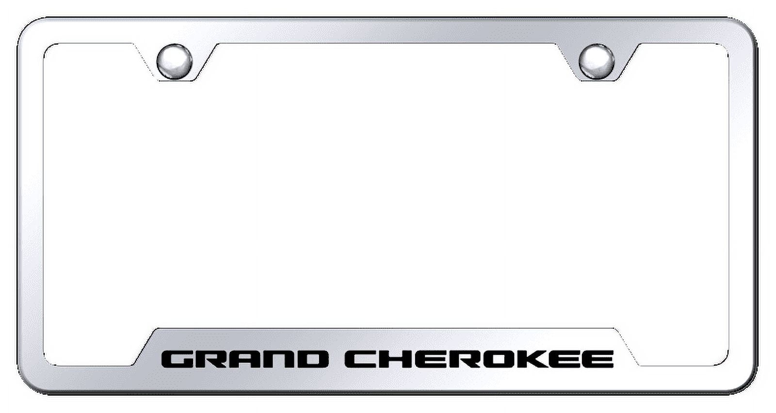 Jeep Grand Cherokee Laser Etched Logo Cut-Out License Plate Frame ...