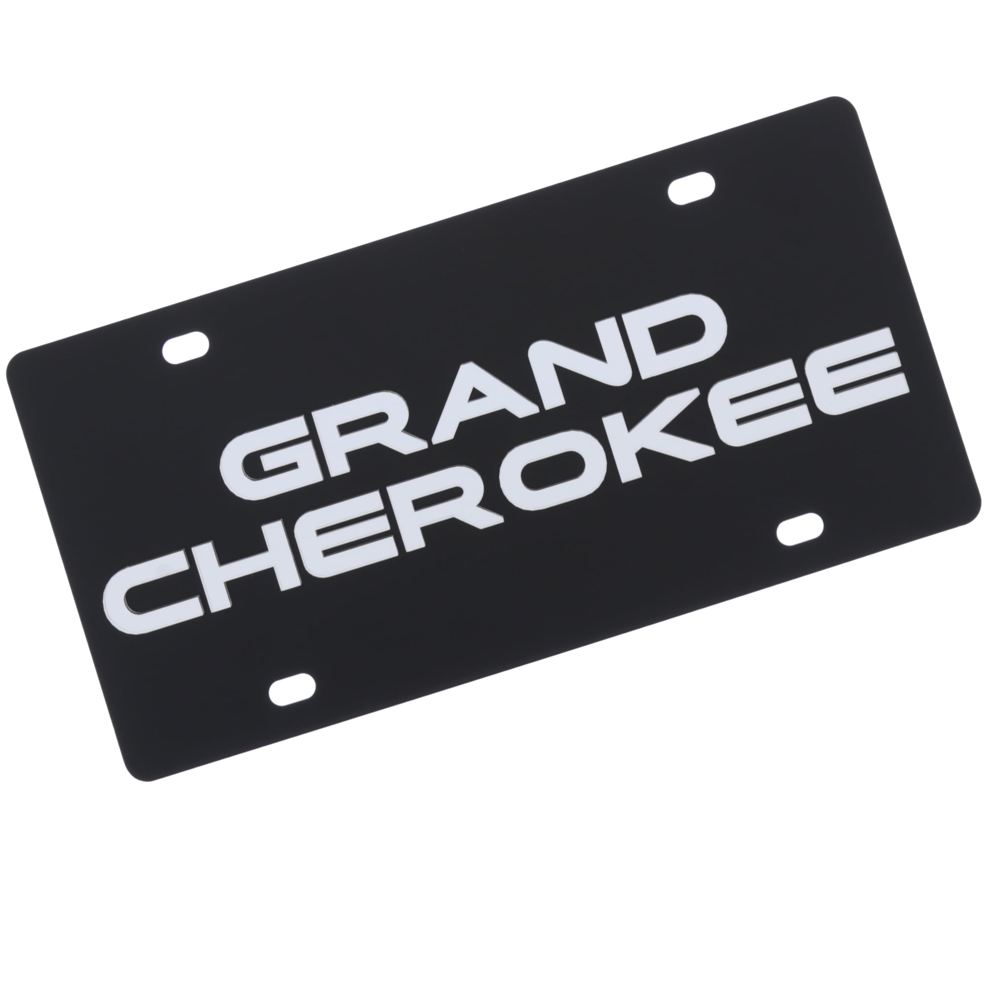 Jeep Grand Cherokee Logo License Plate (Black) - Walmart.com