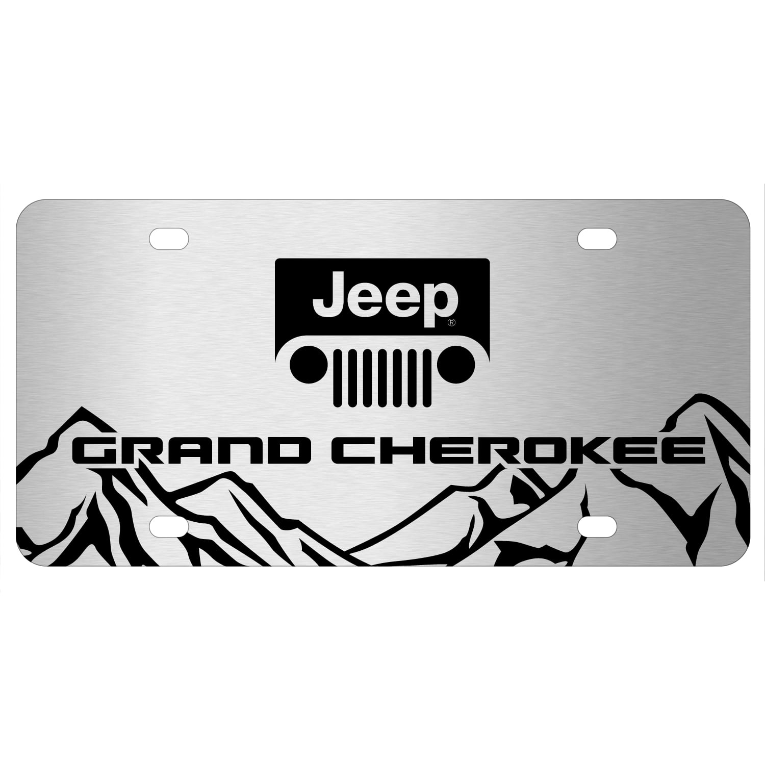 Jeep Grand Cherokee Rock Mountain Graphic Brush Special Aluminum Metal ...