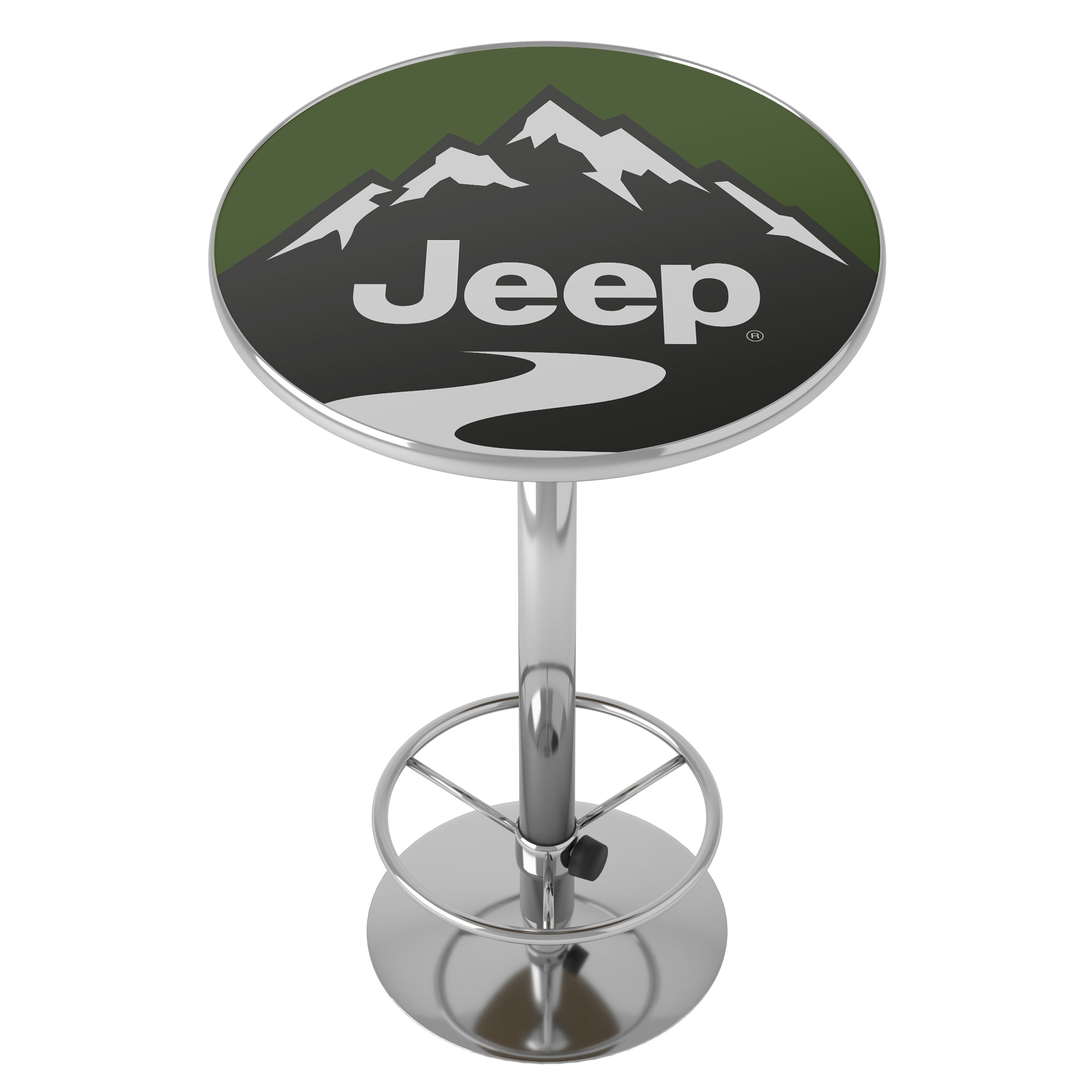 Jeep Mountain Bar Table - Adjustable Footrest - Acrylic Top - Walmart.com