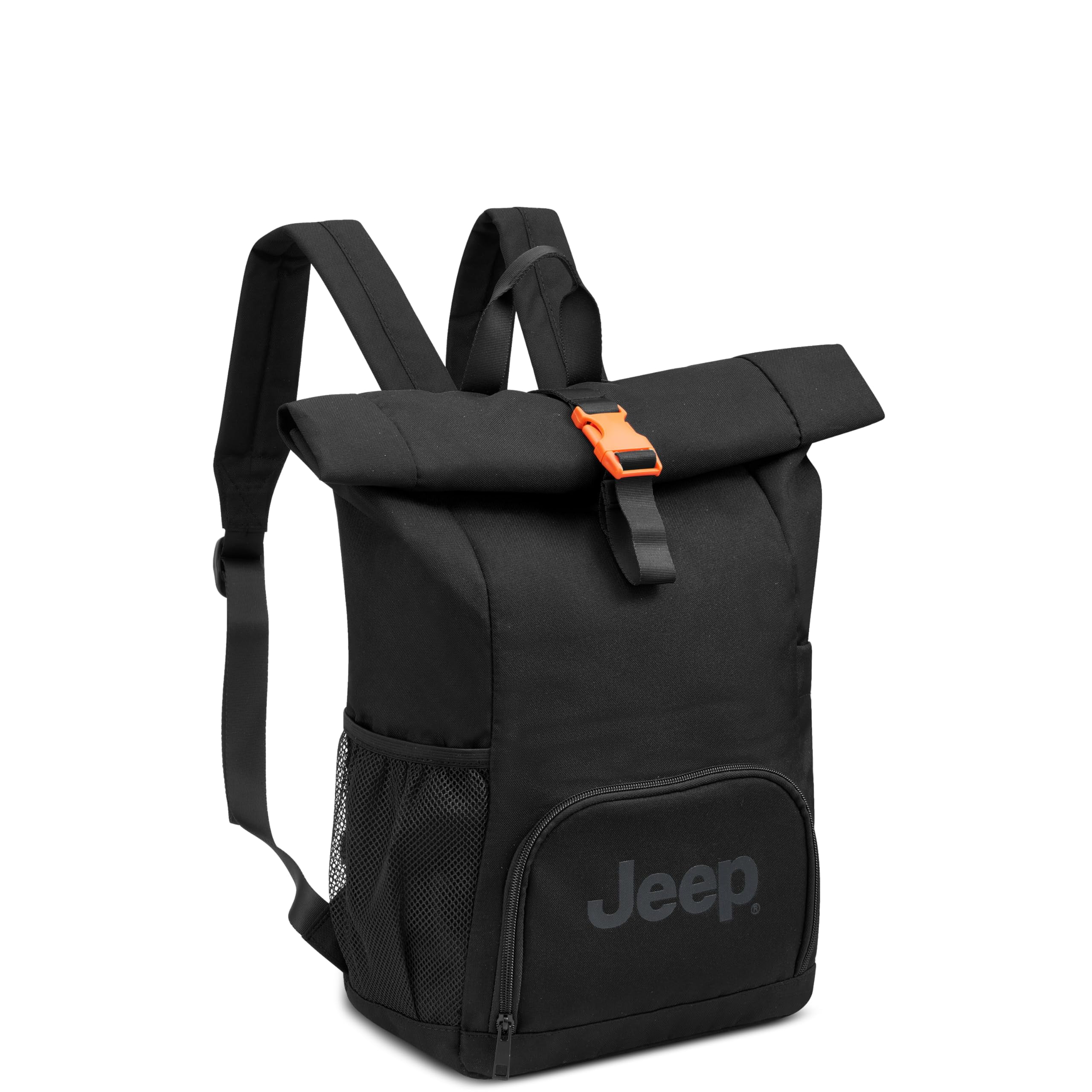 Jeep JS016D Rolltop Travel Backpack, Black, 17" Laptop C60 - Walmart.com