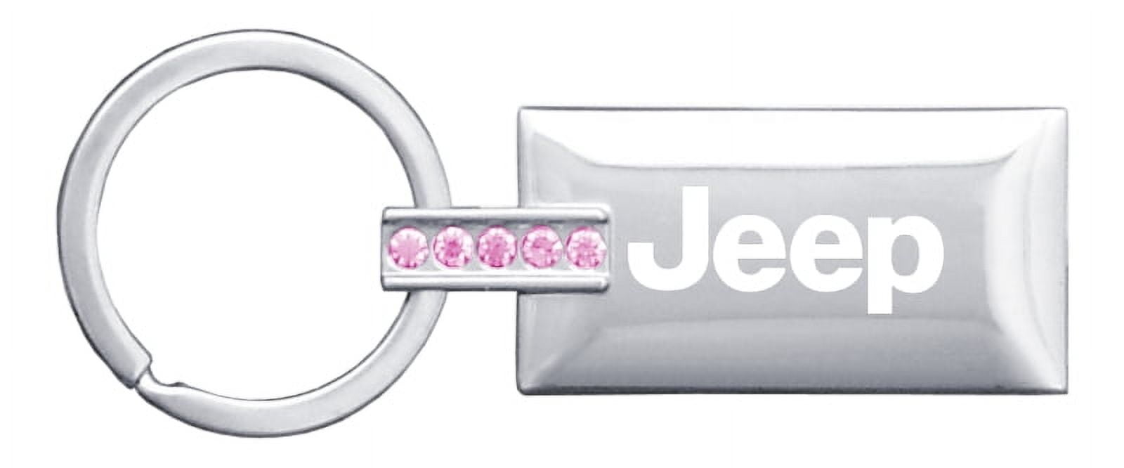 Jeep Jeweled Rectangular Key Ring (Pink) - Walmart.com