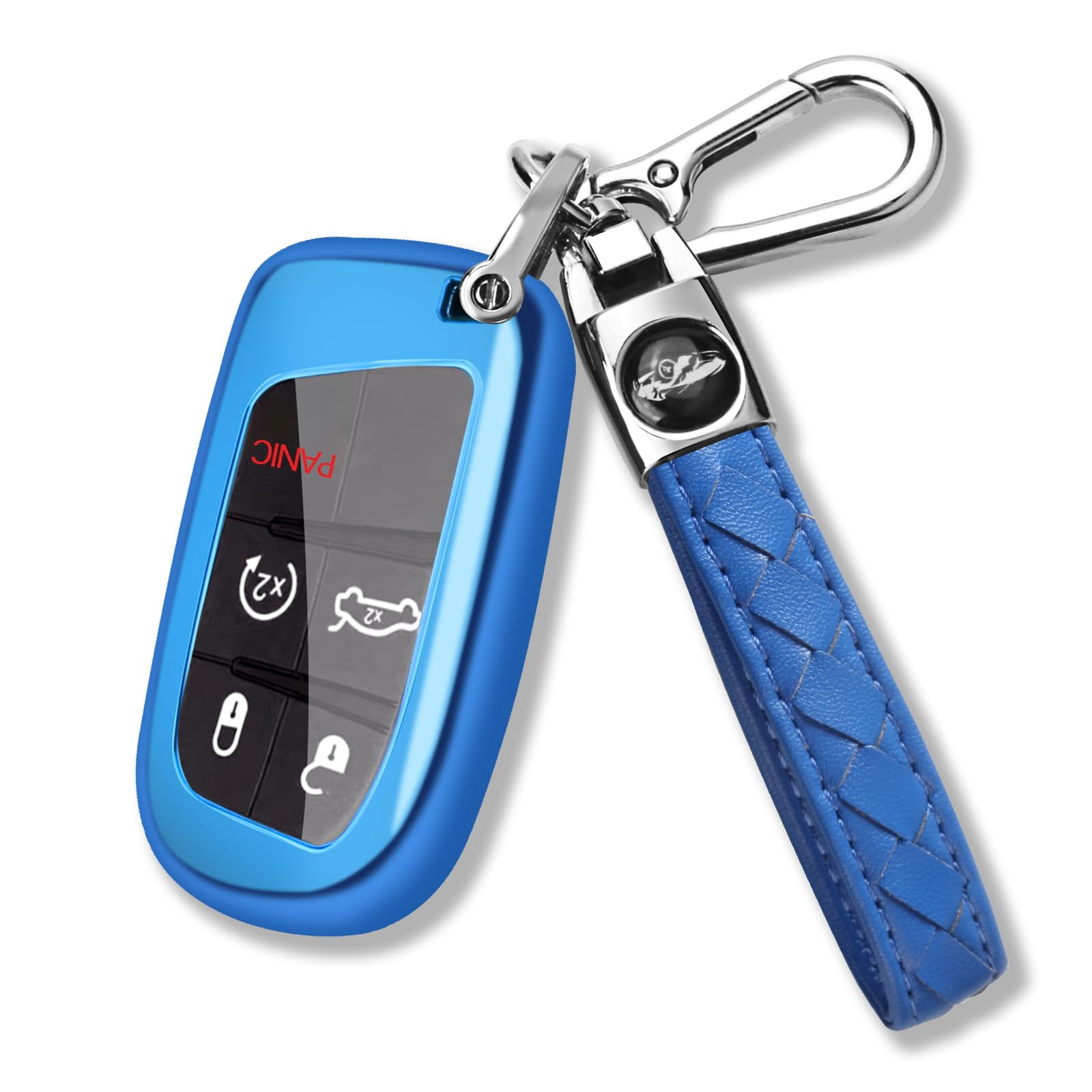 for Jeep Key Fob Cover with Keychain Soft TPU Protection Case ...