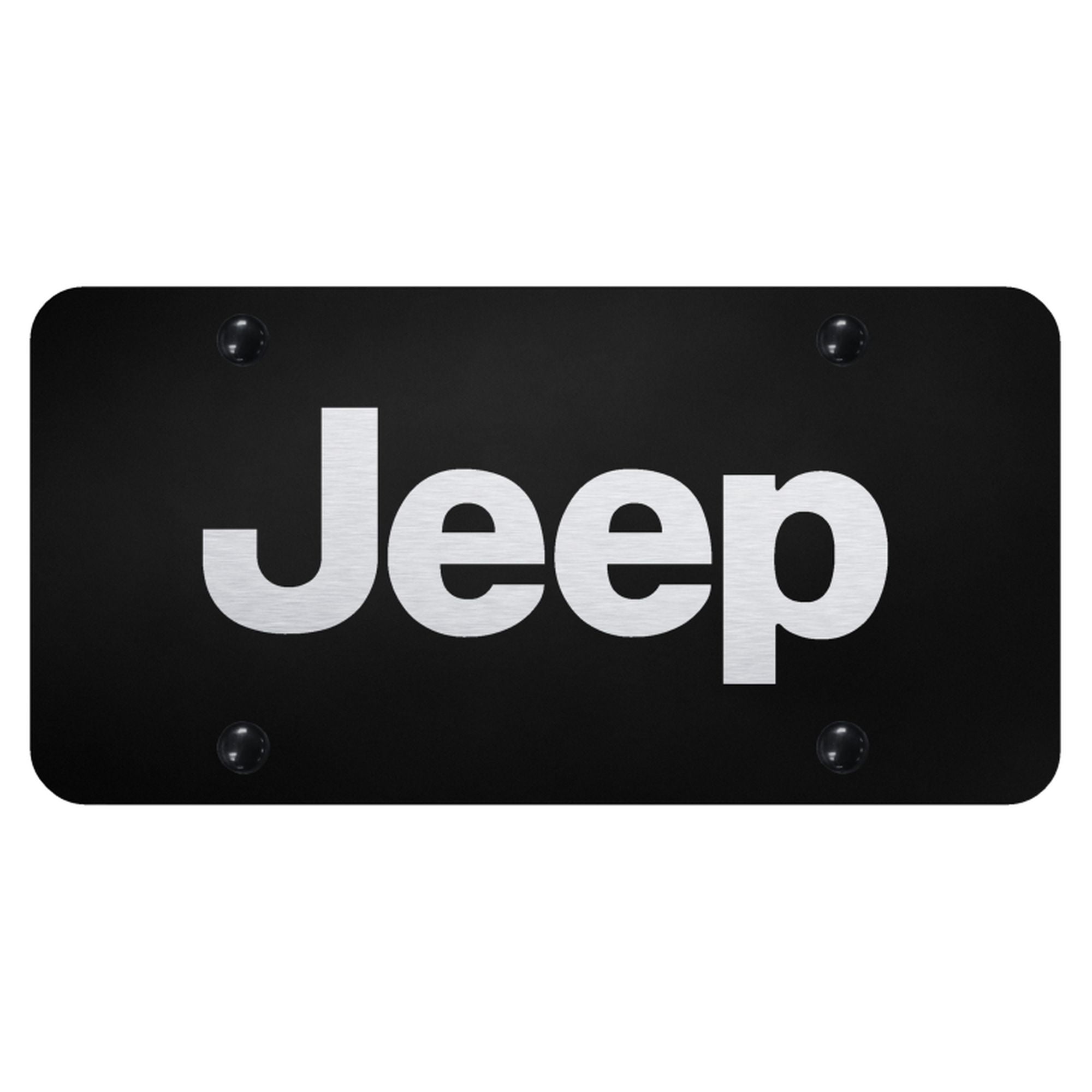 Jeep Laser Etched Logo License Plate (Black) - Walmart.com