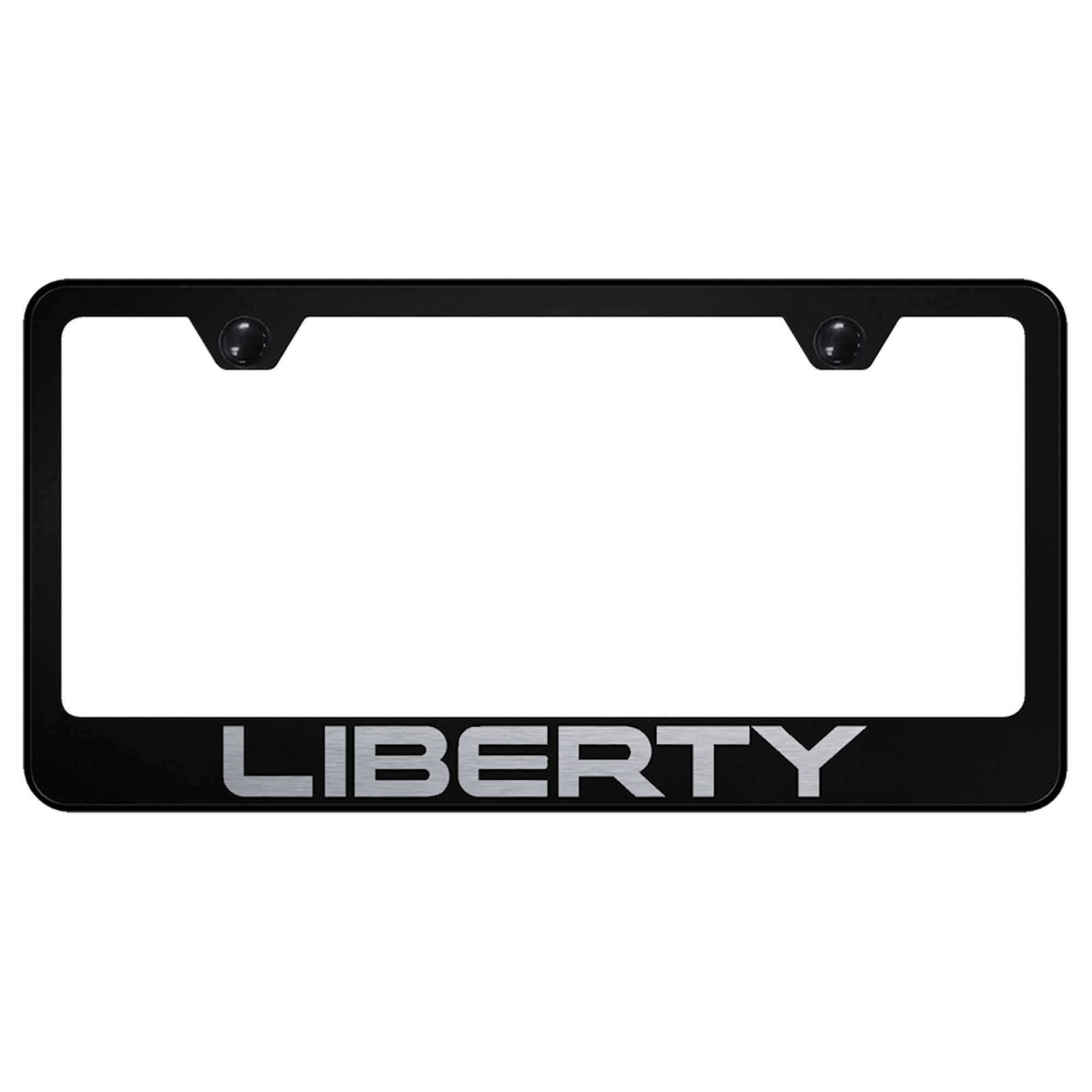 Jeep Liberty Laser Etched Logo Stainless Steel License Plate Frame ...