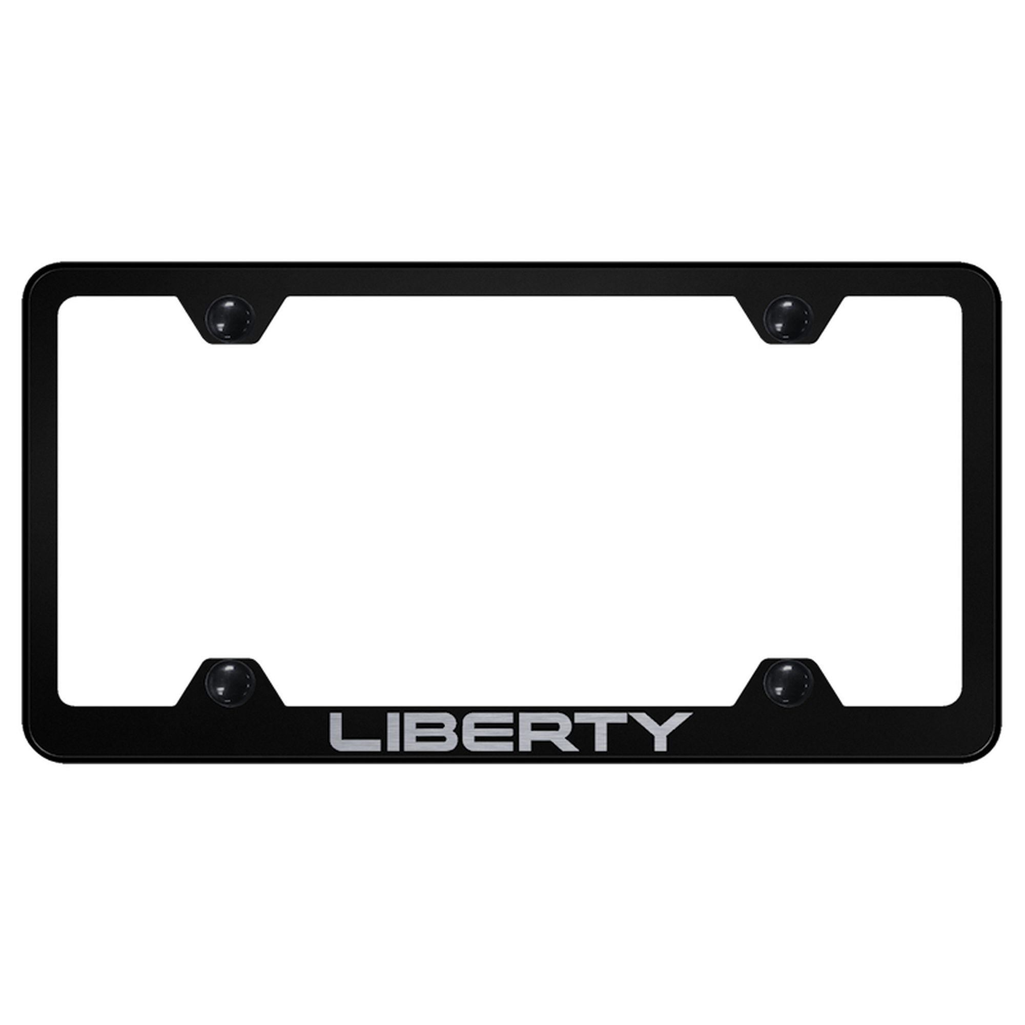 Jeep Liberty Laser Etched Stainless Steel Wide Body License Plate Frame ...