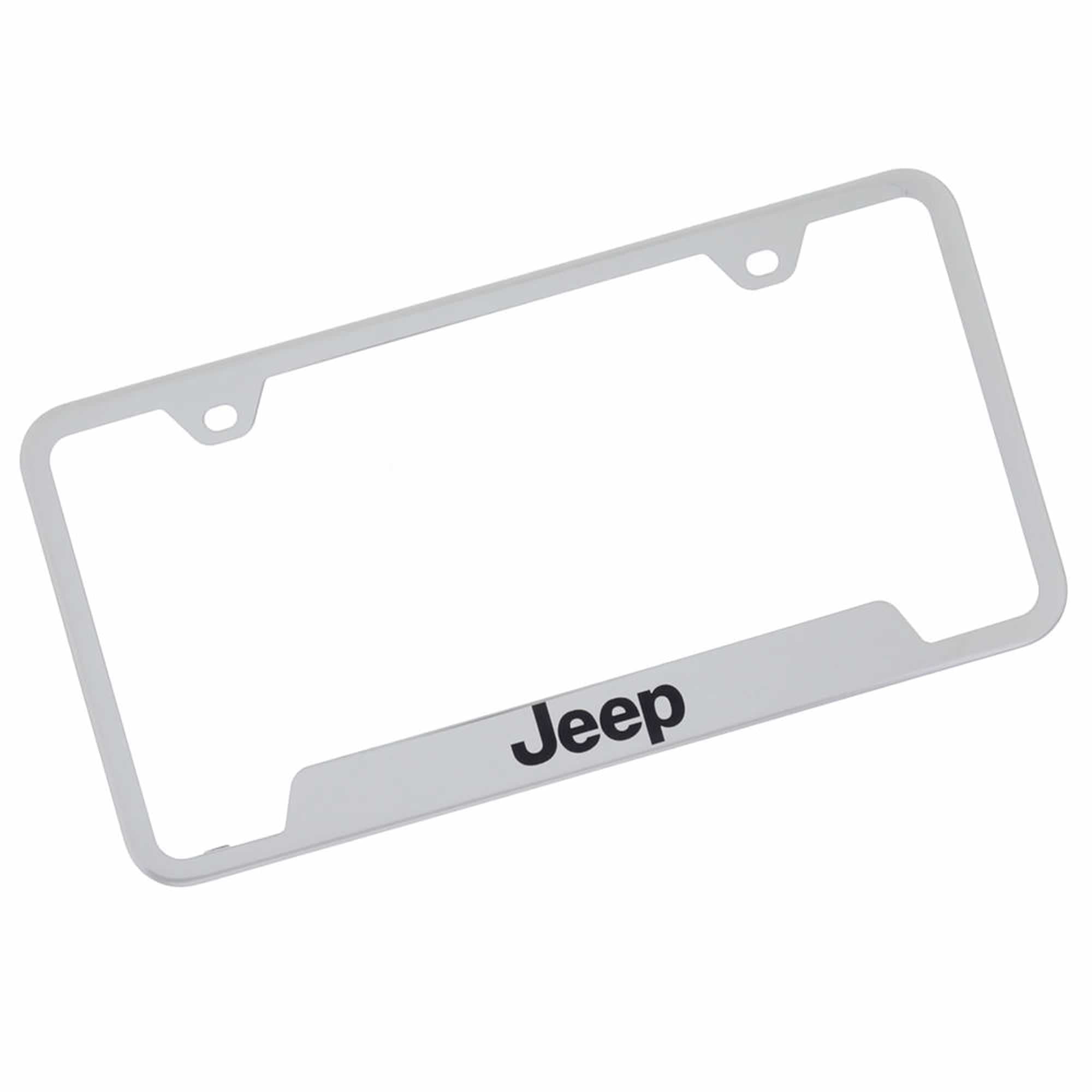 Jeep License Plate Frame - Laser Etched Cut-Out Frame - Stainless Steel ...