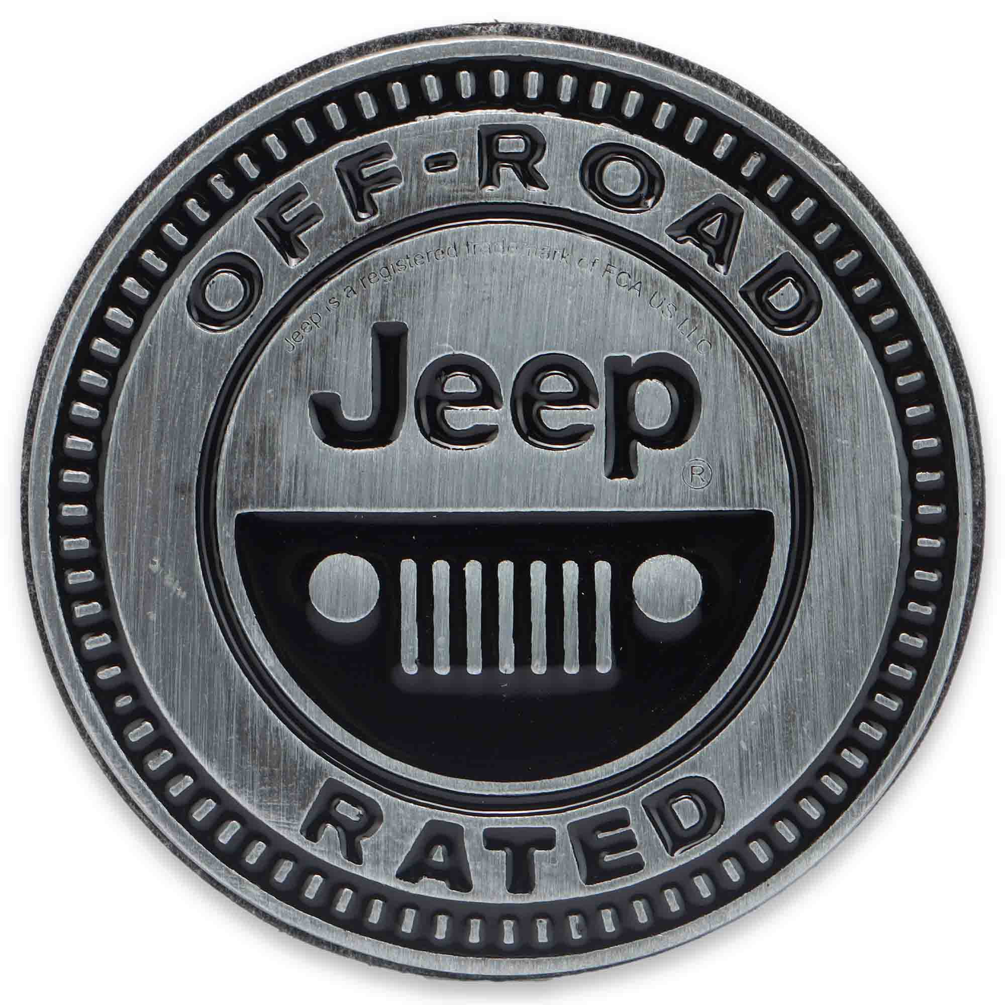 Jeep Logo Off-Road Adhesive Metal Car Emblem for Car, Truck, or Trailer ...