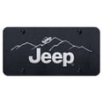 Jeep Mountain Laser Etched Logo License Plate (Rugged Black) - Walmart.com