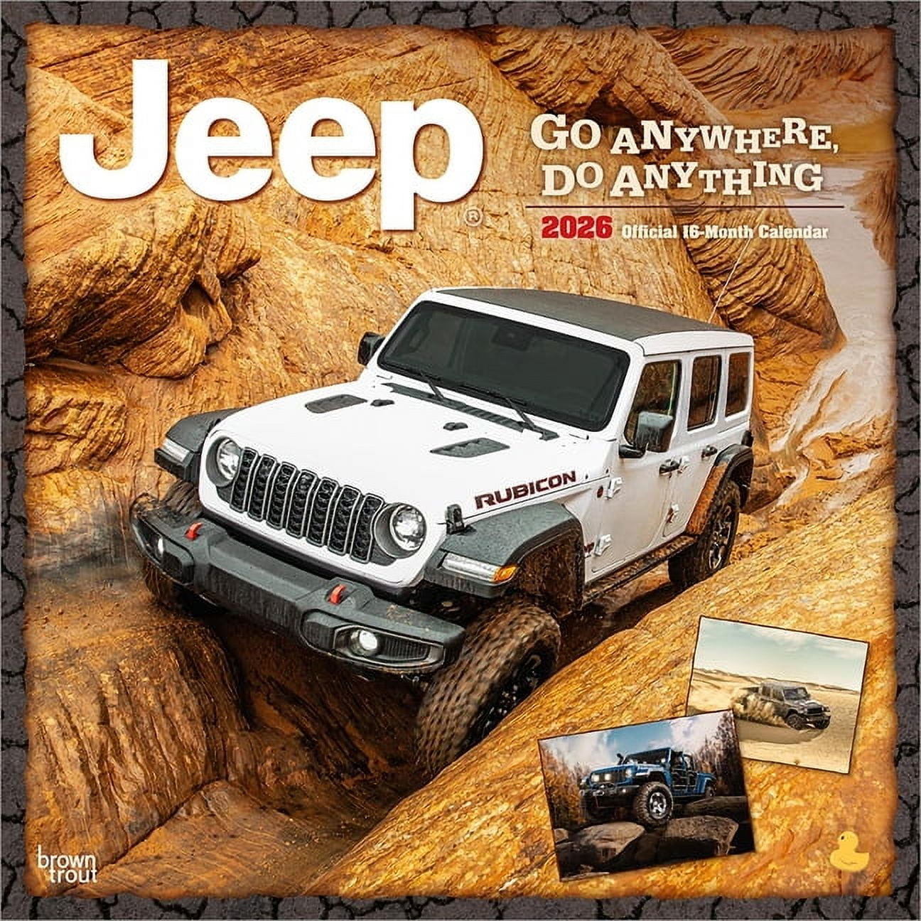 Jeep Official 2026 12 X 24 Inch (Hanging) Monthly Square Wall Calendar ...