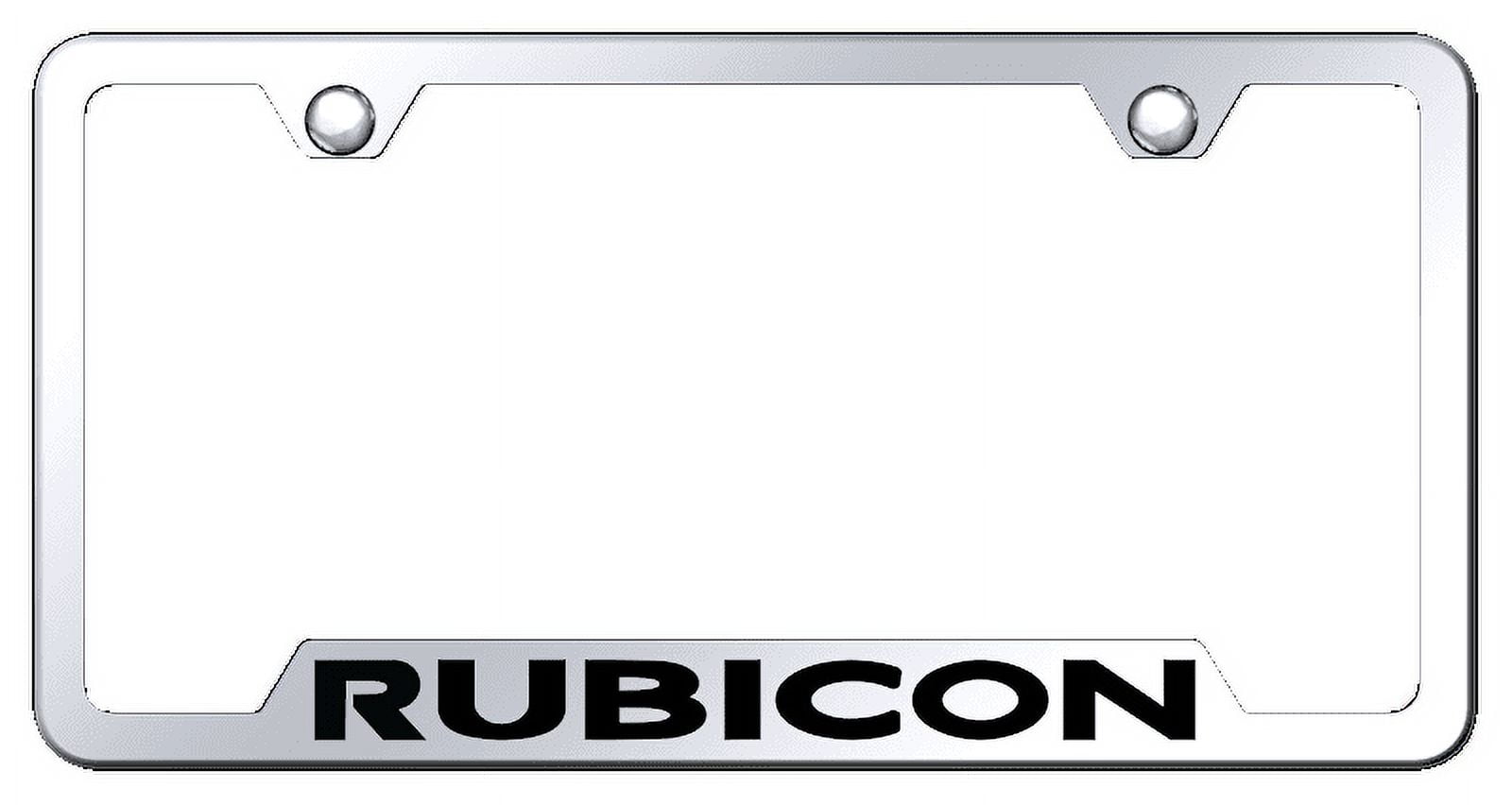 Jeep Rubicon Laser Etched Logo Cut-Out License Plate Frame (Chrome ...