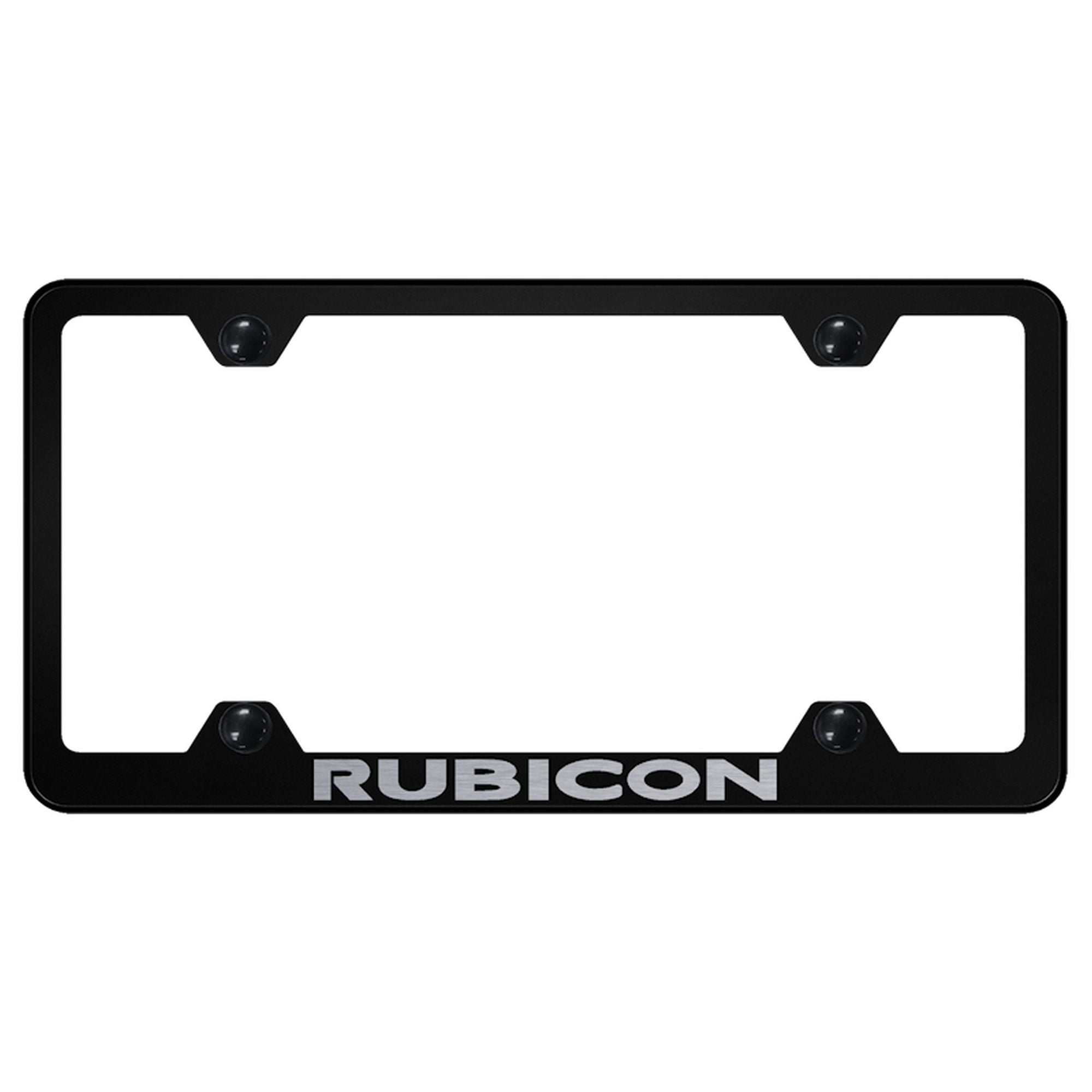 Jeep Rubicon Laser Etched Stainless Steel Wide Body License Plate Frame ...