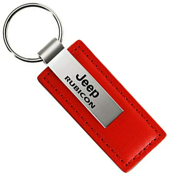 Jeep Rubicon Red Rectangular Leather Key Chain - Walmart.com