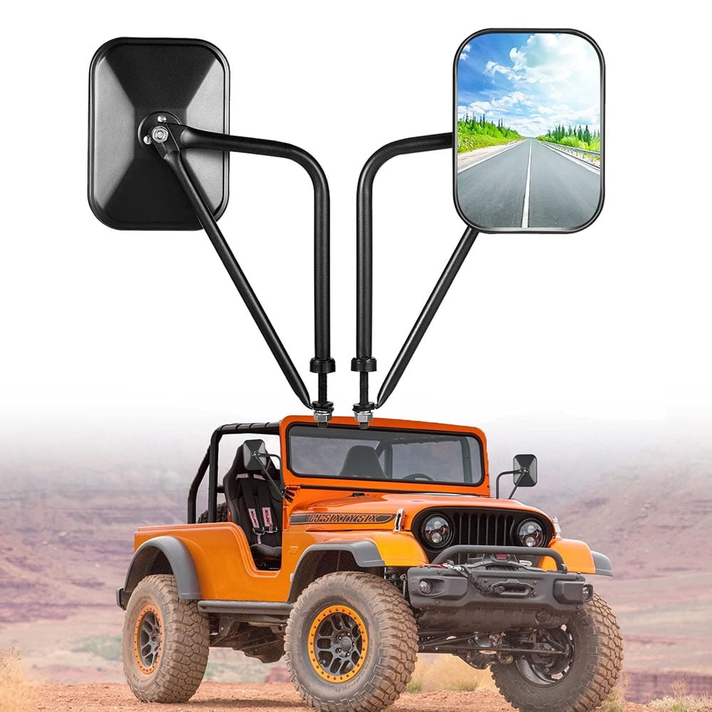 Jeep Side Mirrors Door Off, 8.2" Diagonal Wide Viewing Jeep Mirror ...