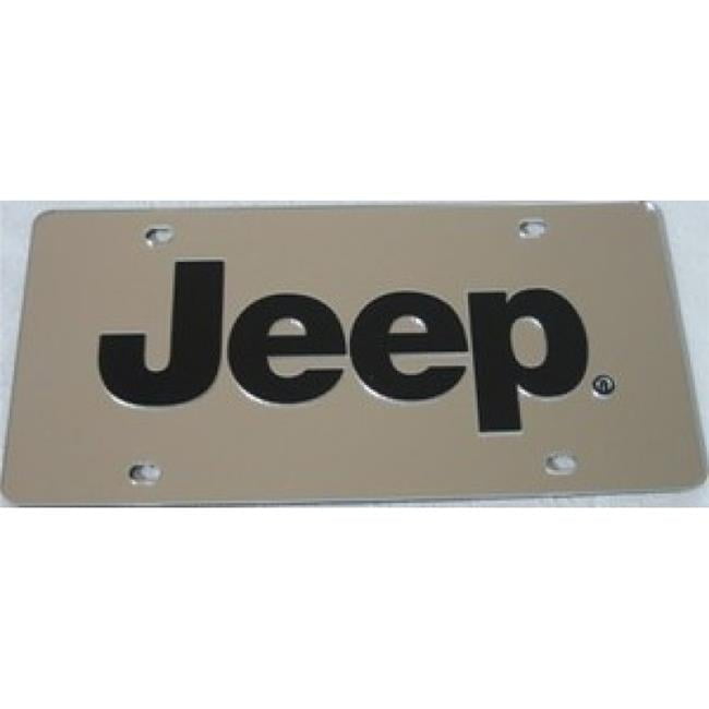 Jeep 6x12 in. Silver Laser Cut Acrylic License Plate with Pre-drilled ...