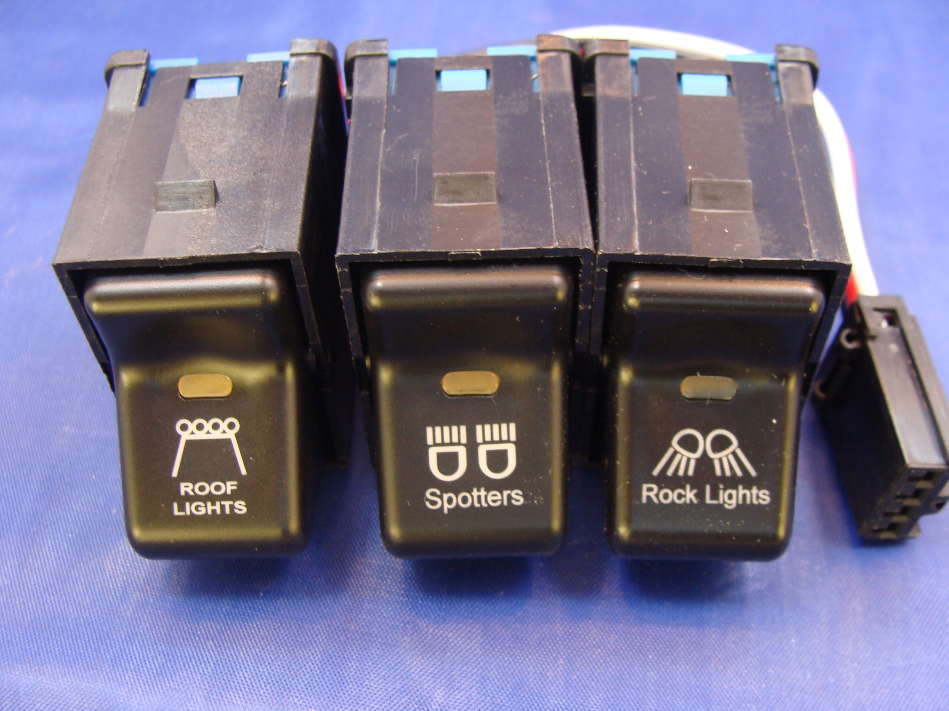 Jeep TJ Wrangler Rocker Switch Kit 3 Switch Included Roof, Spotters ...