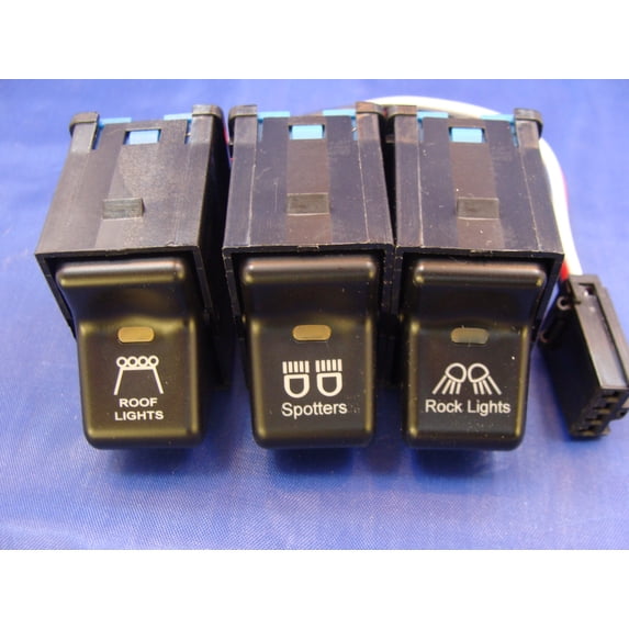 Jeep TJ Wrangler Rocker Switch Kit 3 Switch Included Roof, Spotters ...