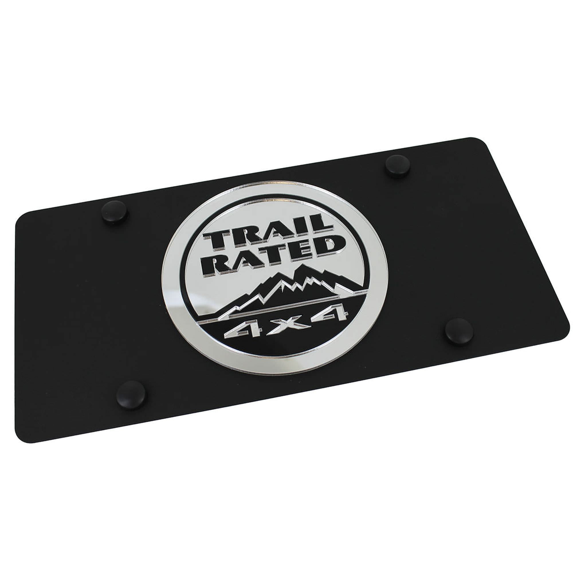 Jeep Trail Rated Logo License Plate (Black) - Walmart.com