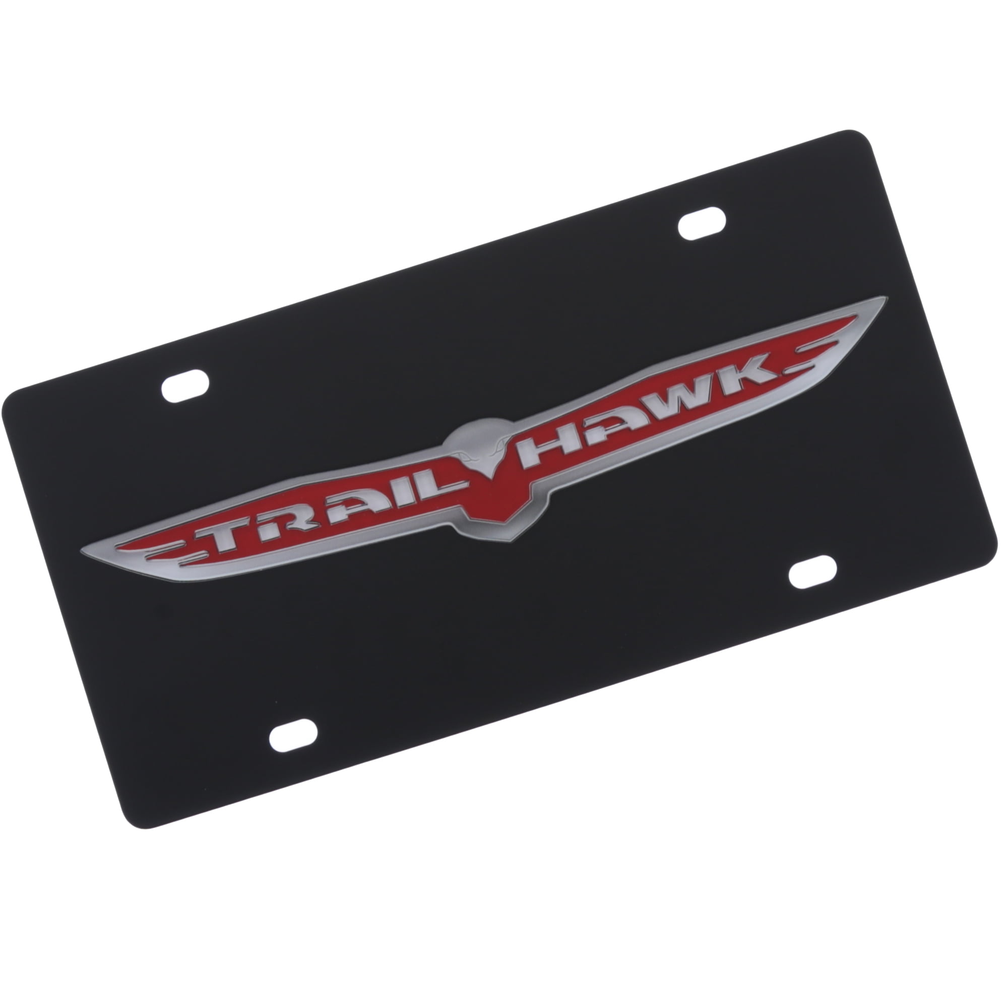 Jeep Trailhawk Badge Carbon Steel License Plate- Black - Walmart.com