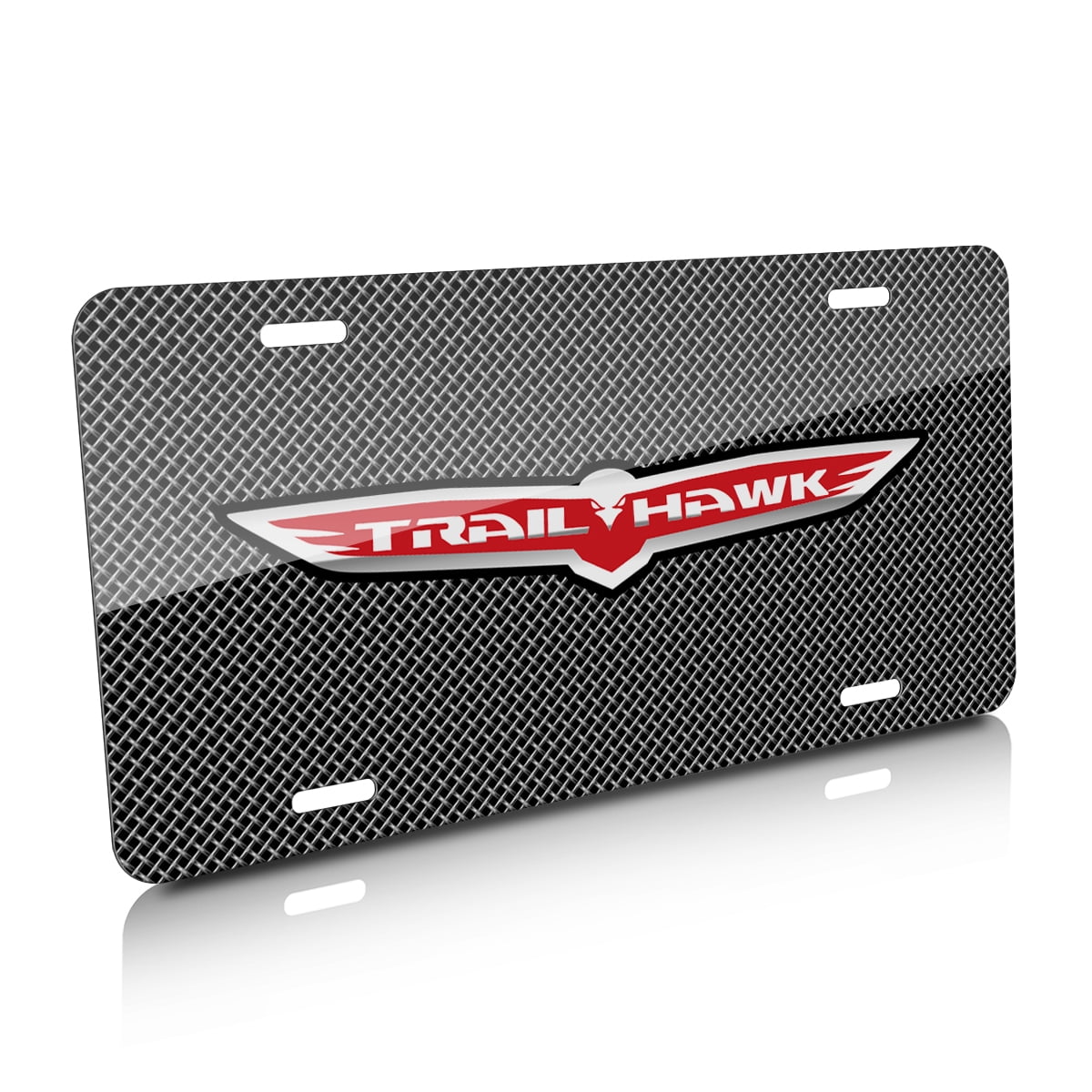 Jeep Trailhawk Mesh Grill Graphic Aluminum License Plate - Walmart.com