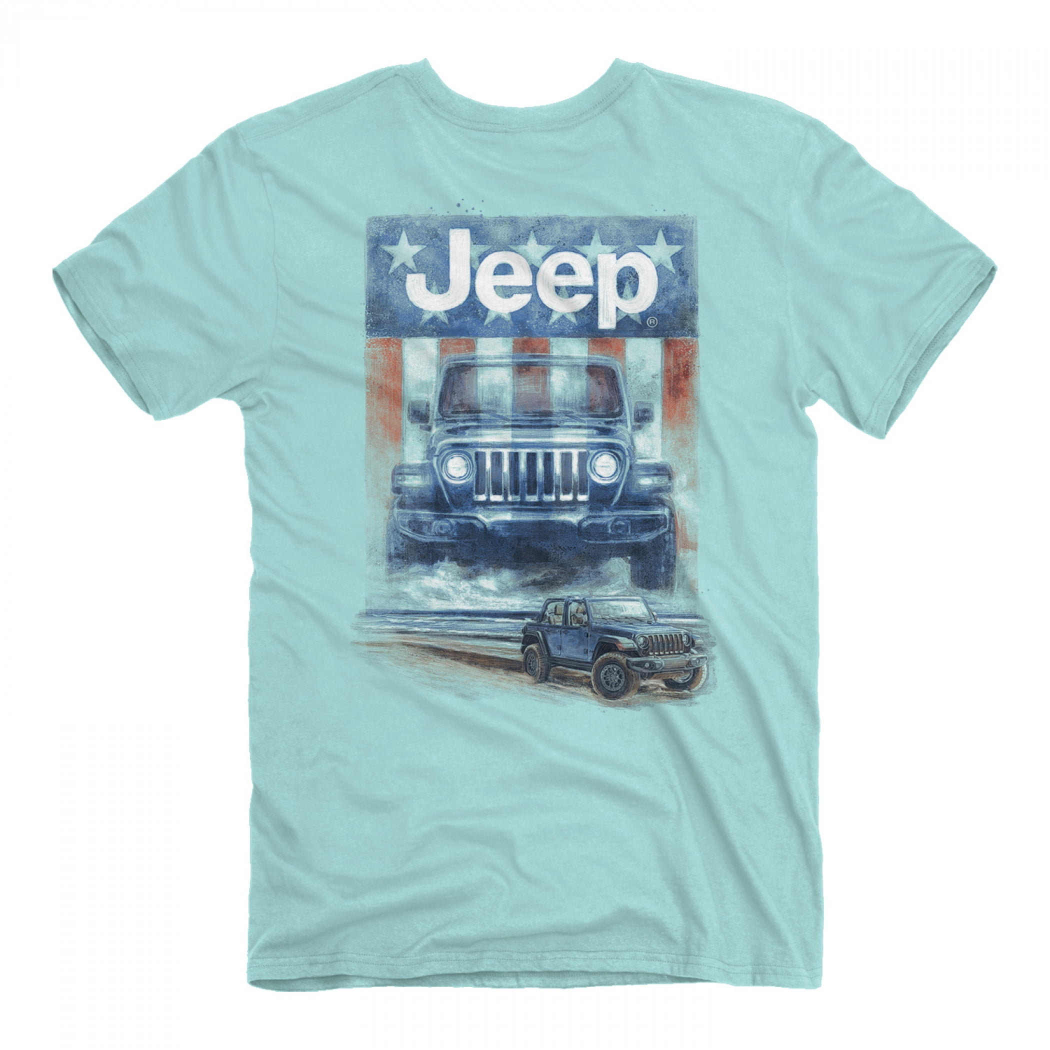 Jeep USA Beach Rider Front and Back Print T-Shirt-Small - Walmart.com