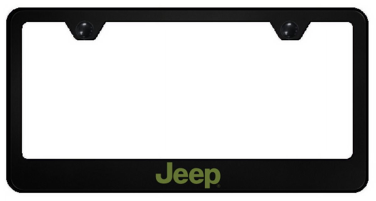 Jeep UV Print Logo Polycarbonate License Plate Frame (Black) - Walmart.com