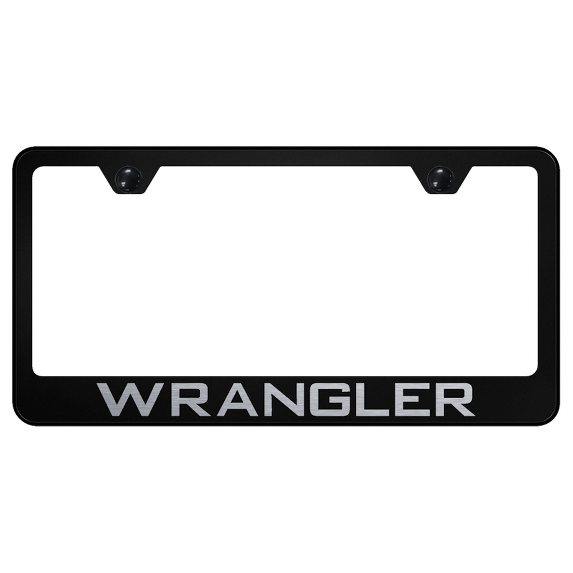 Jeep Wrangler Laser Etched Logo Stainless Steel License Plate Frame ...