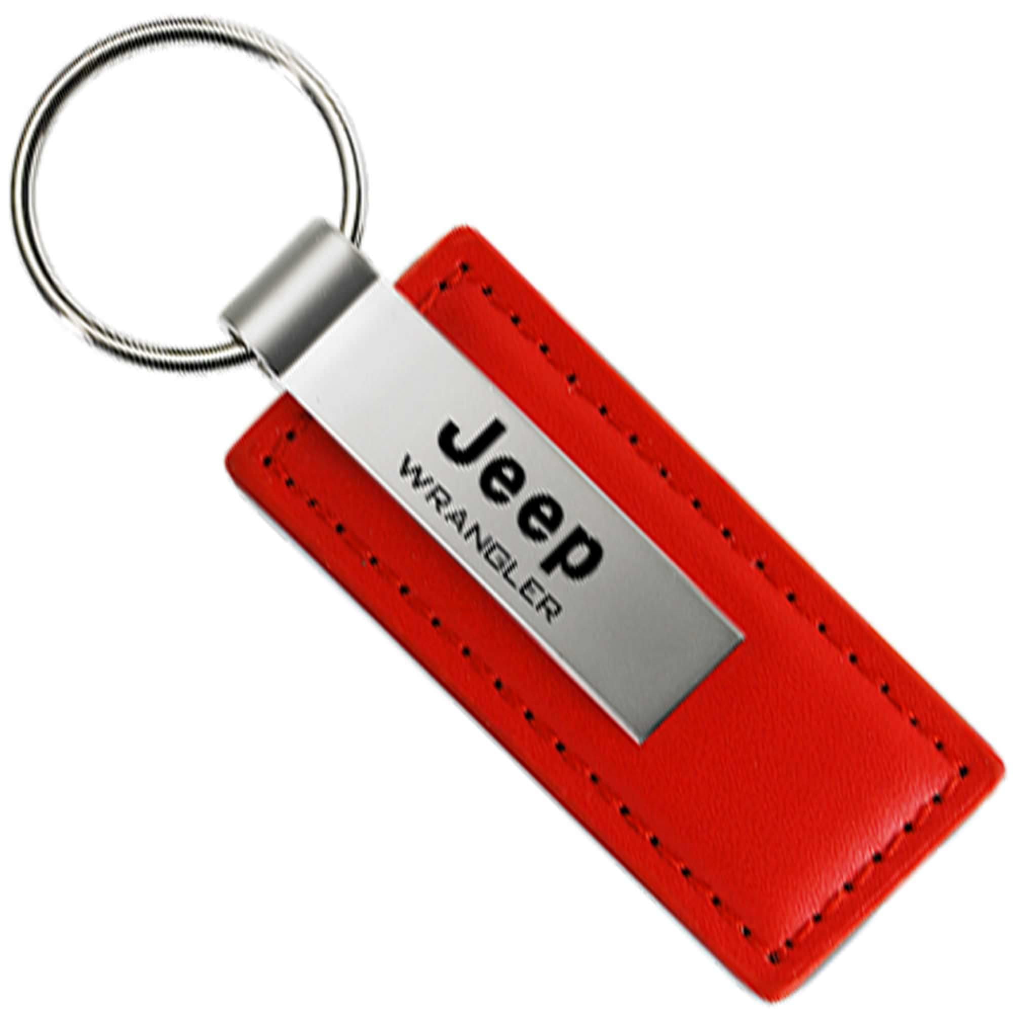 Jeep Wrangler Red Leather Key Chain - Walmart.com