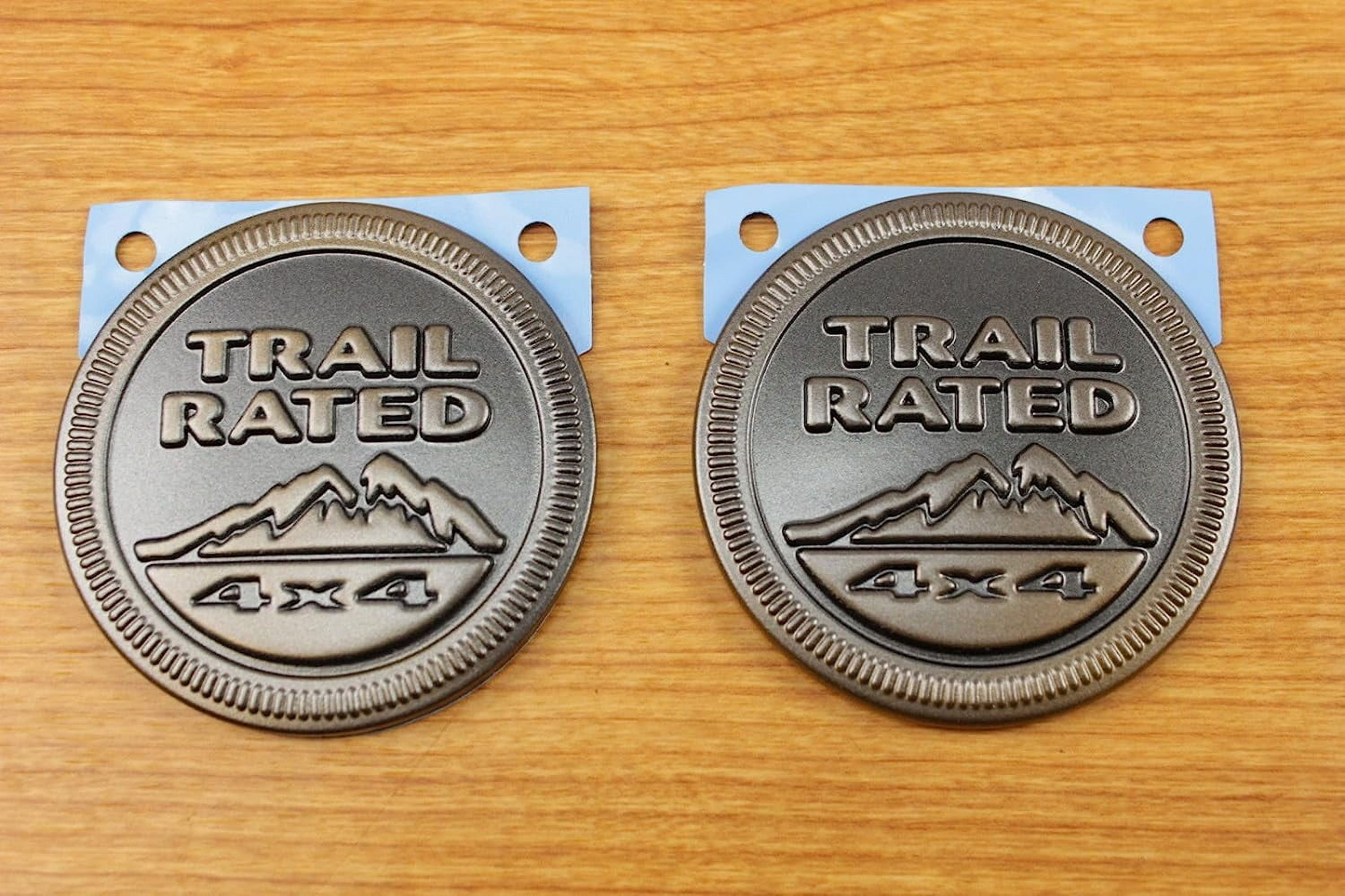 Jeep Wrangler Set Of 2 75th Anniversary Edition Trail Rated 4x4 Emblems ...