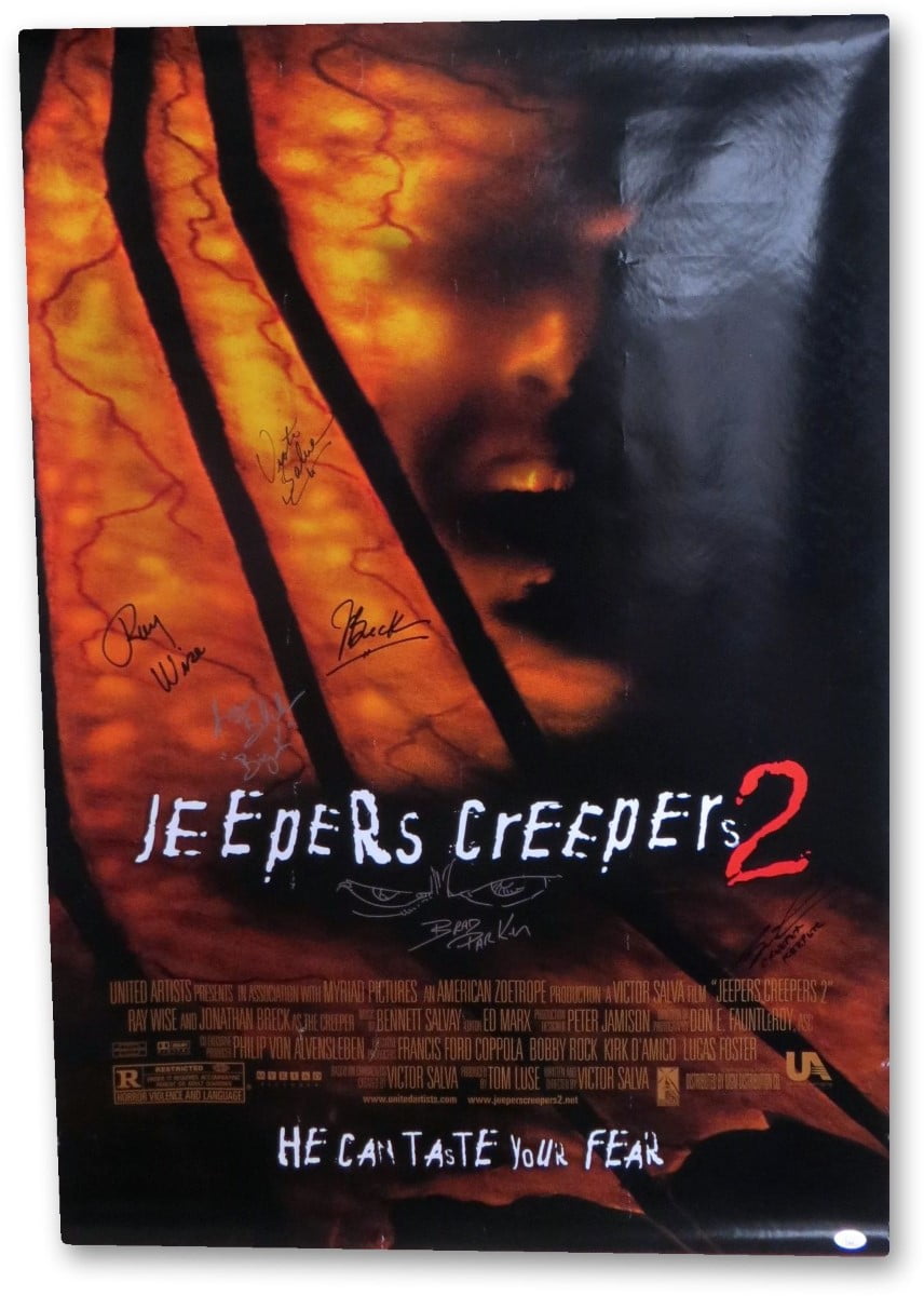 Jeepers Creepers 2 Cast Autographed 27X40 Movie Poster Salva Wise JSA ...