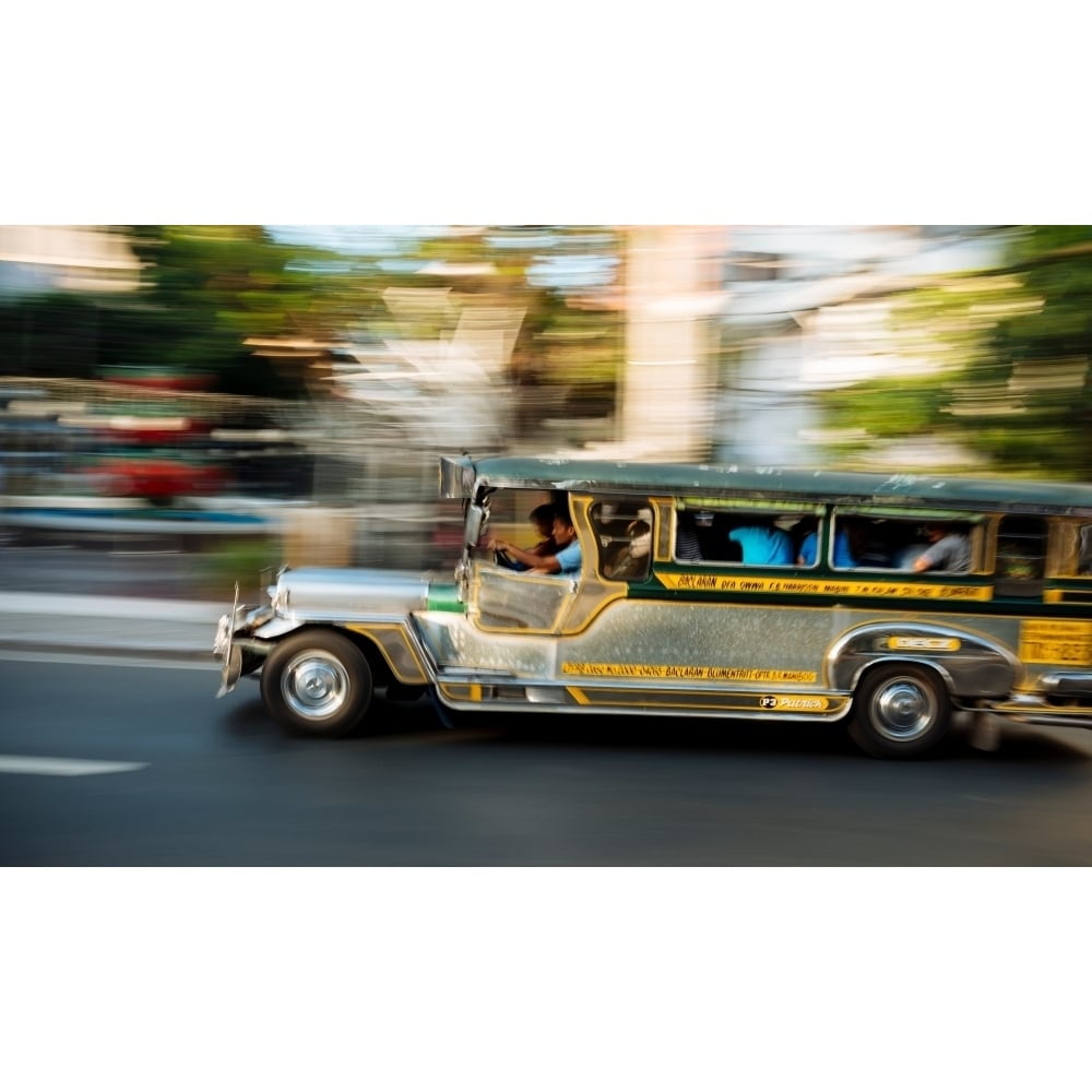 Jeepney moving on the road Manila Philippines Poster Print - Walmart.com