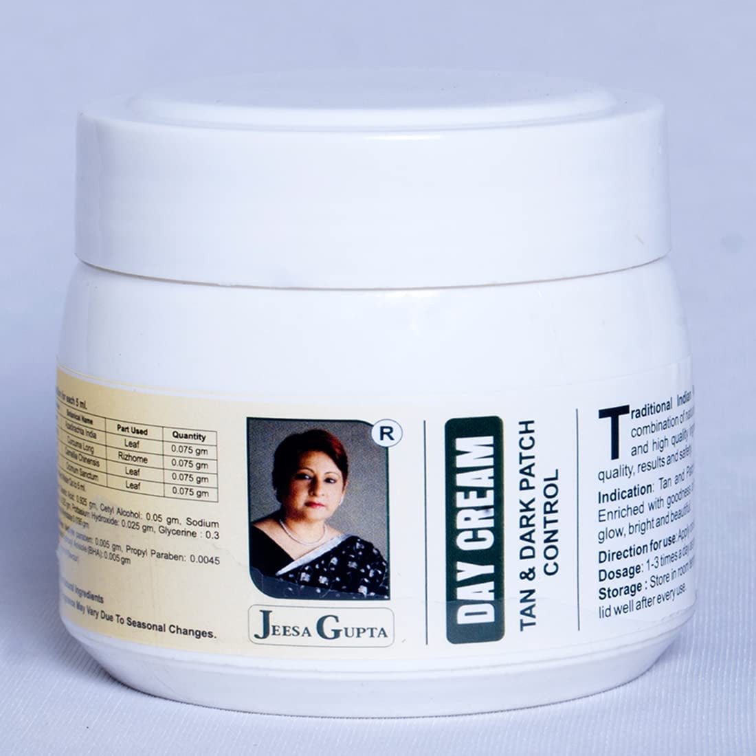 Jeesa Gupta Day Cream for Tan Dark Patch Control 100 gms Pack of 230 ...
