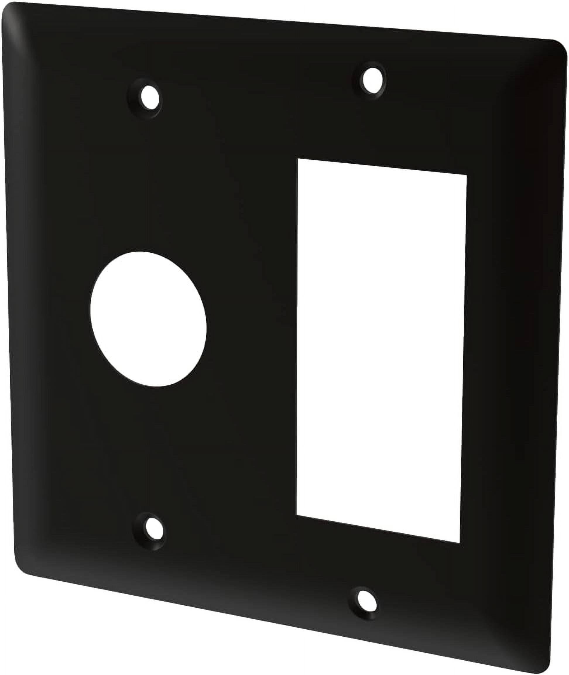 Jeeves Double Gang Plate in Matte Black - Walmart.com