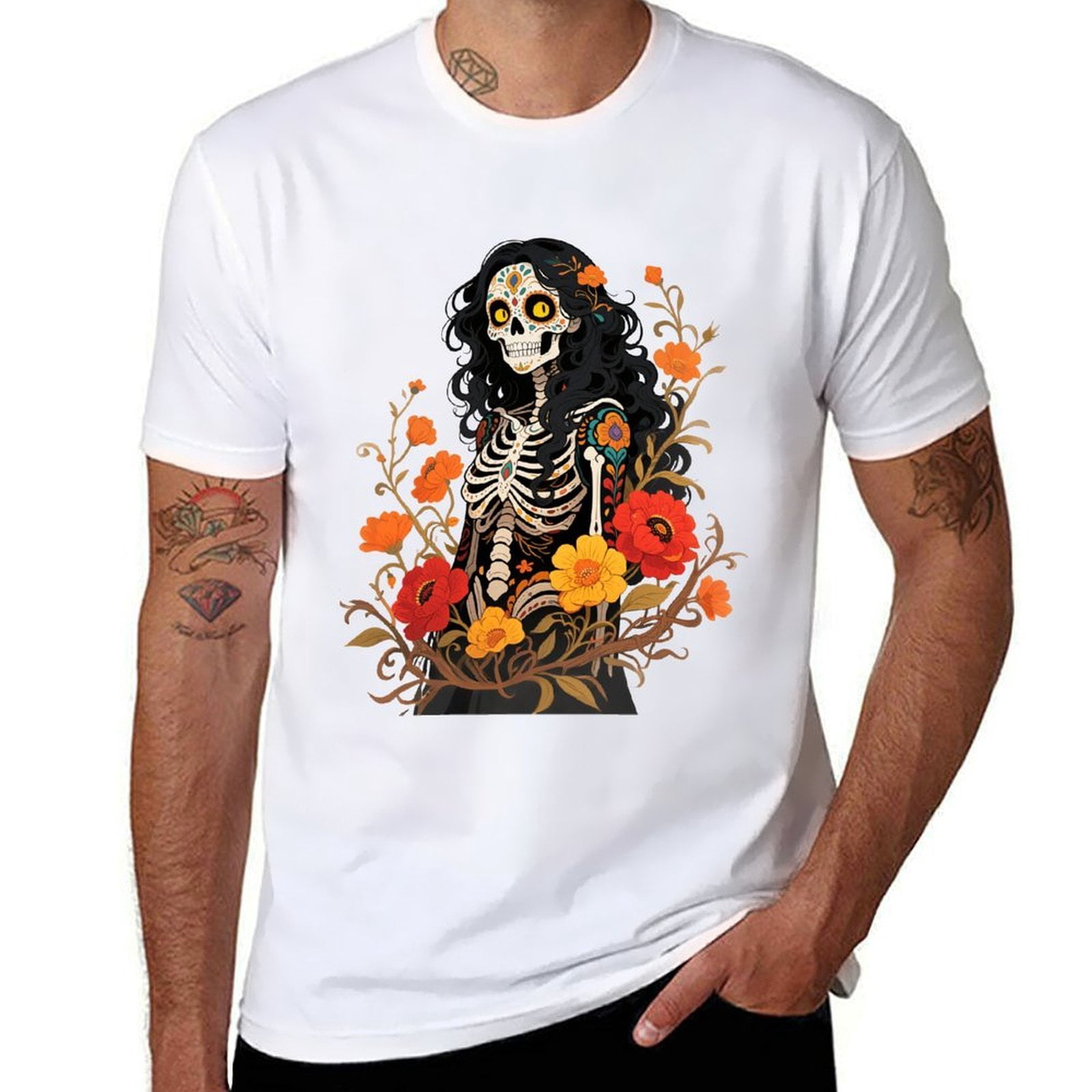 JeeweySaucy pure cotton men's business casual T-shirt: eye-catching ...