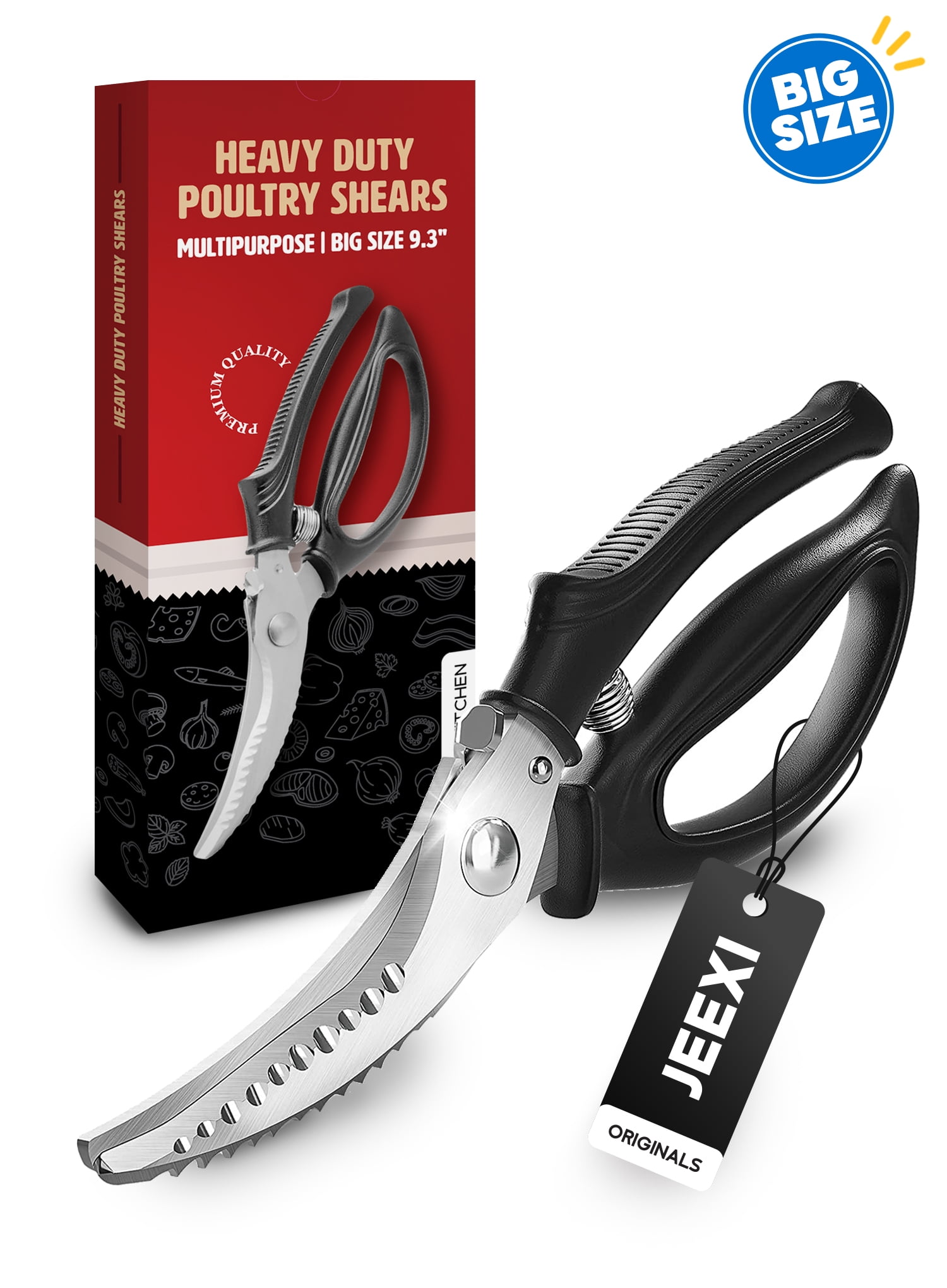 Jeexi Stainless Steel Multi-Purpose Kitchen Scissors/Utility Shears for ...