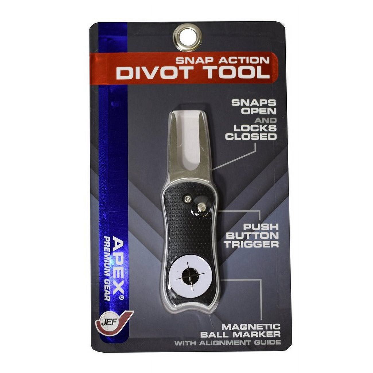 Jef World Of Golf Apex Snap Action Divot Tool Black - Walmart.com