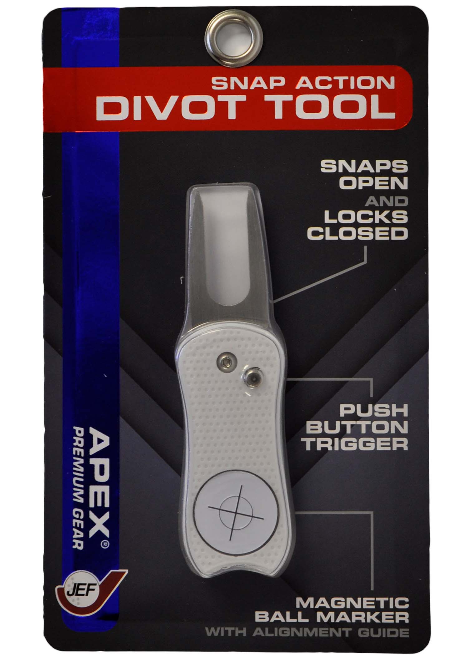 Jef World Of Golf Apex Snap Action Divot Tool White - Walmart.com