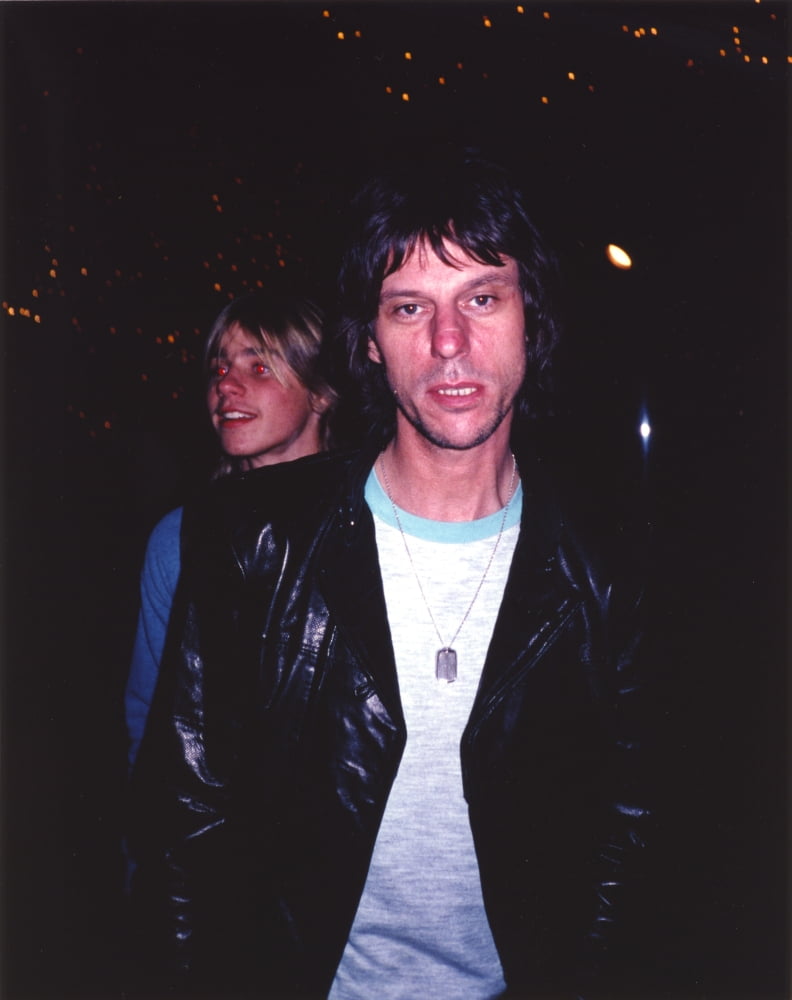 Jeff Beck Candid Shot in Black Sport Coat and White Ringer T-Shirt ...