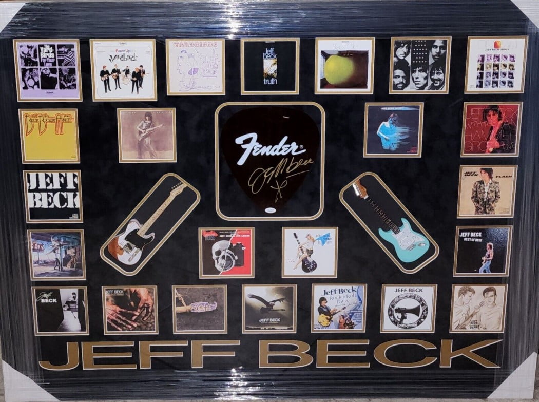 Jeff Beck Signed Giant Fender Pick Mini Guitar CD Framed Display Yardbirds JSA - Walmart.com